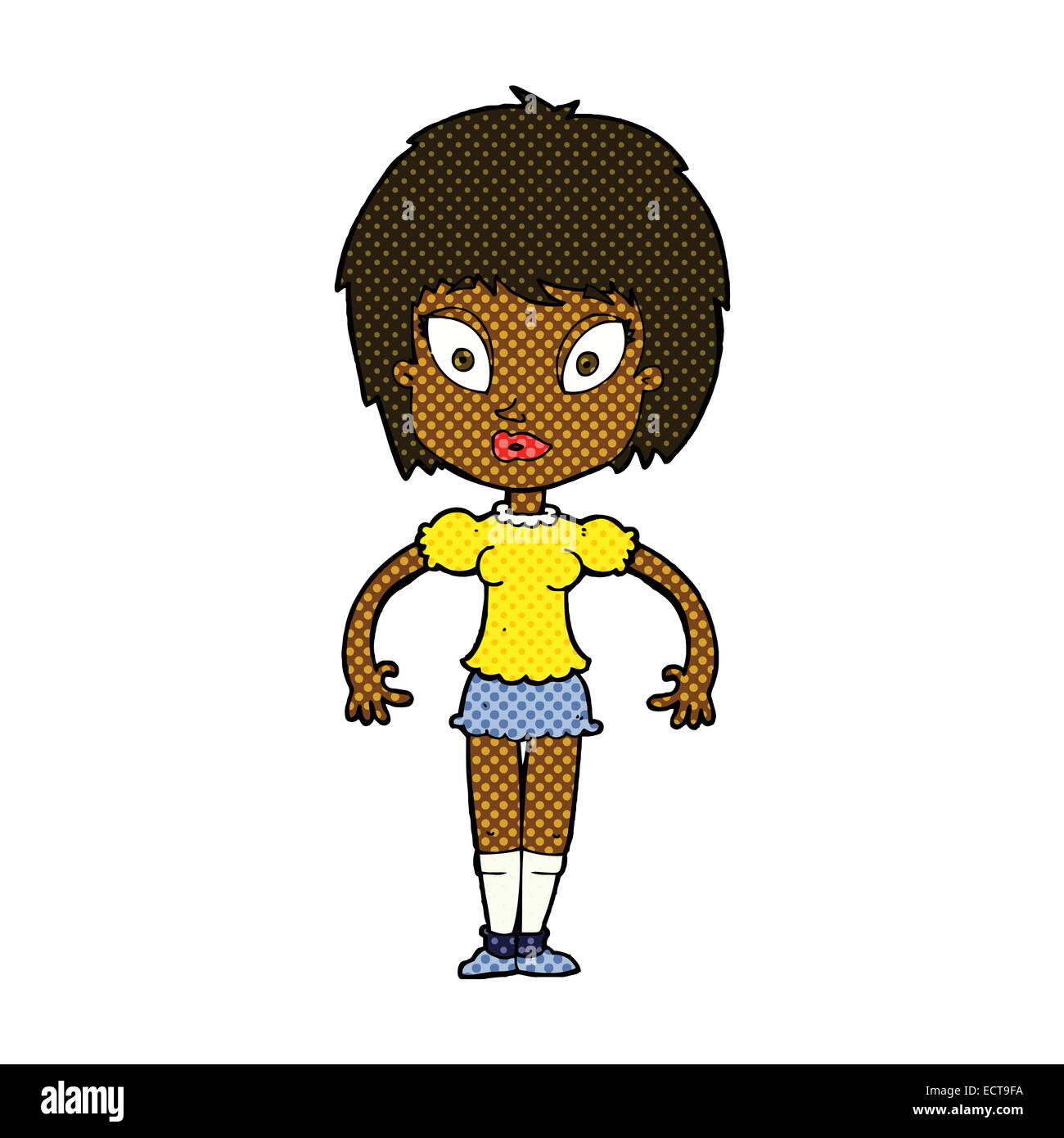 retro comic book style cartoon pretty girl Stock Vector Image & Art - Alamy