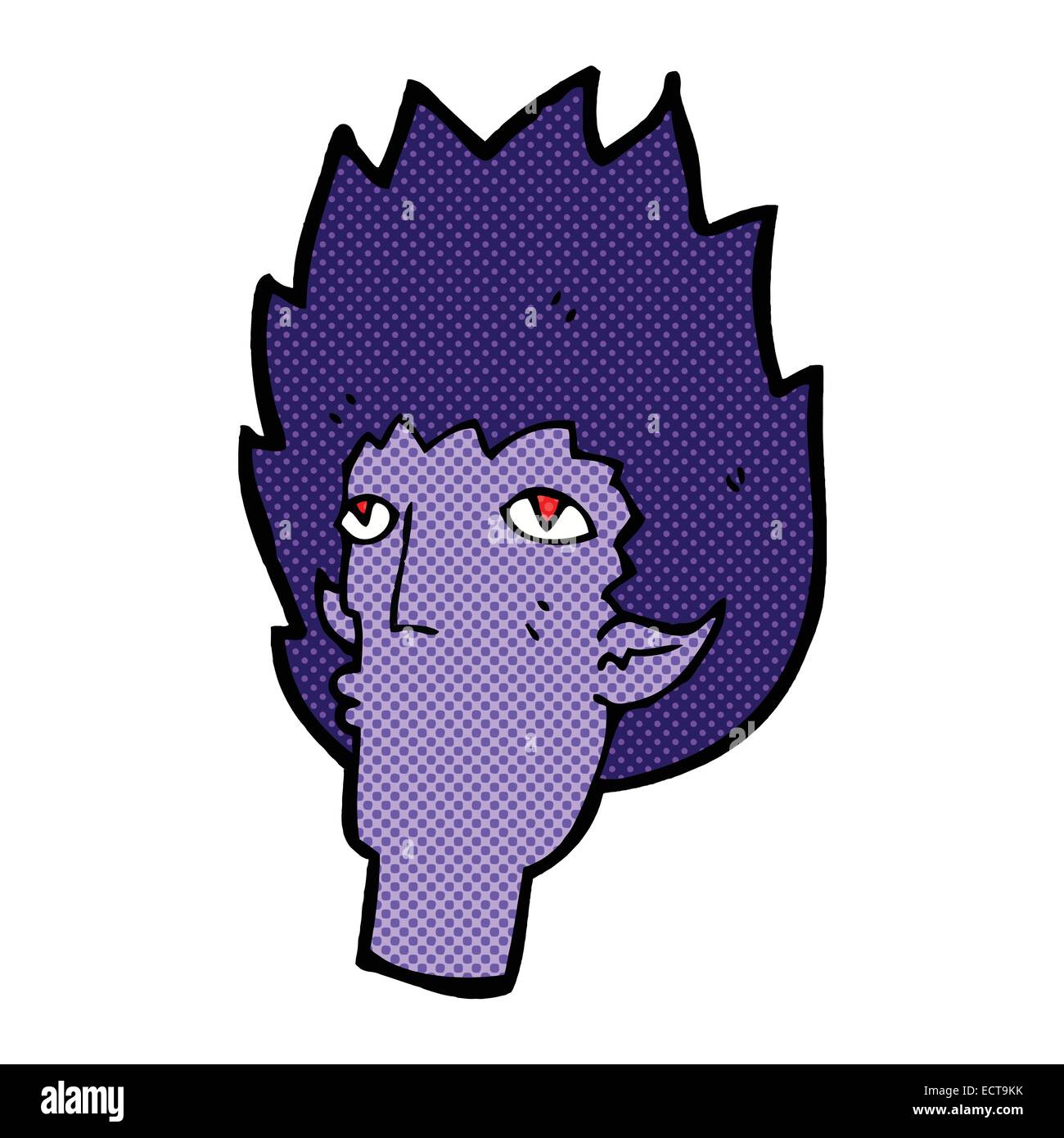 retro comic book style cartoon vampire face Stock Vector Image & Art ...