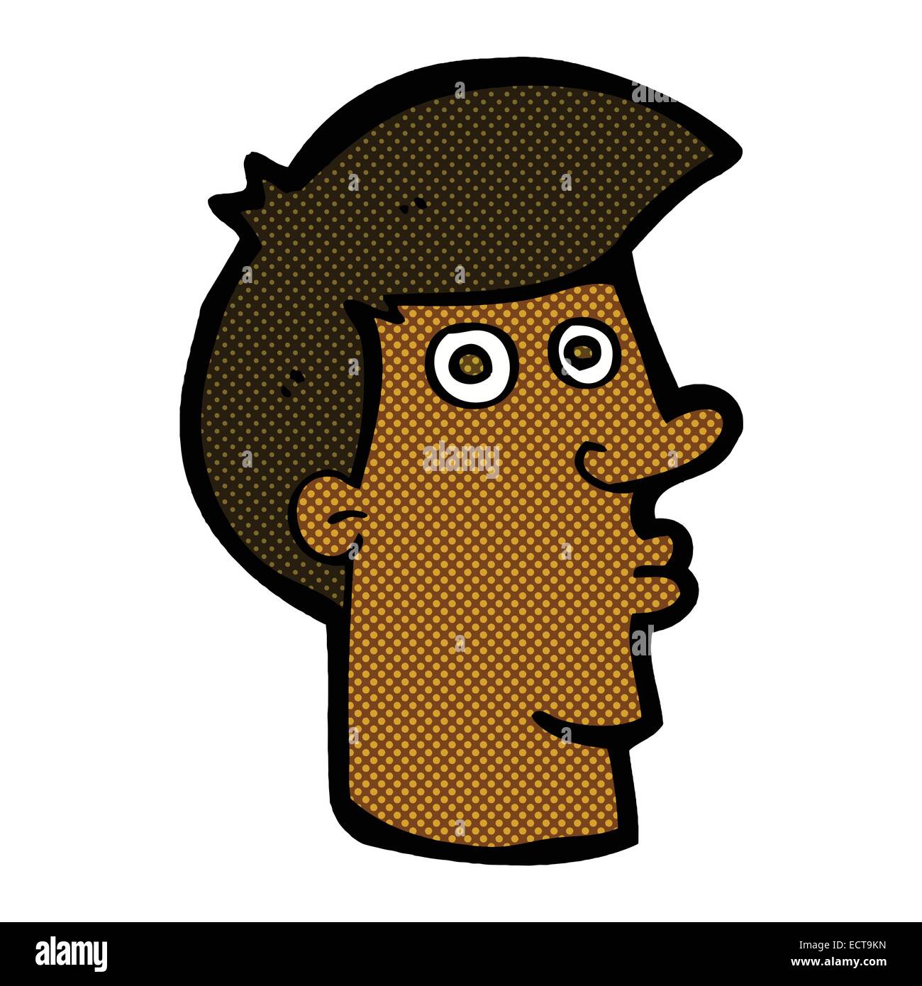 Cartoon style drawing confused man Cut Out Stock Images & Pictures - Alamy
