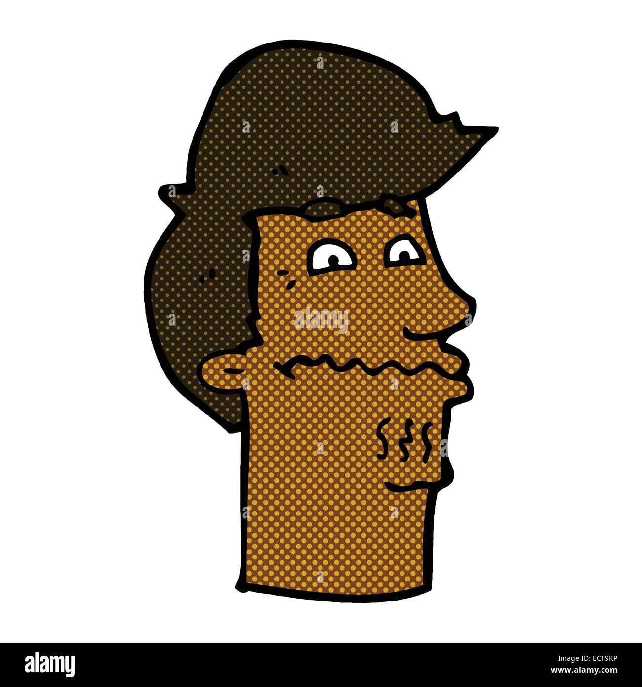 Cartoon style drawing worried man Stock Vector Images - Alamy