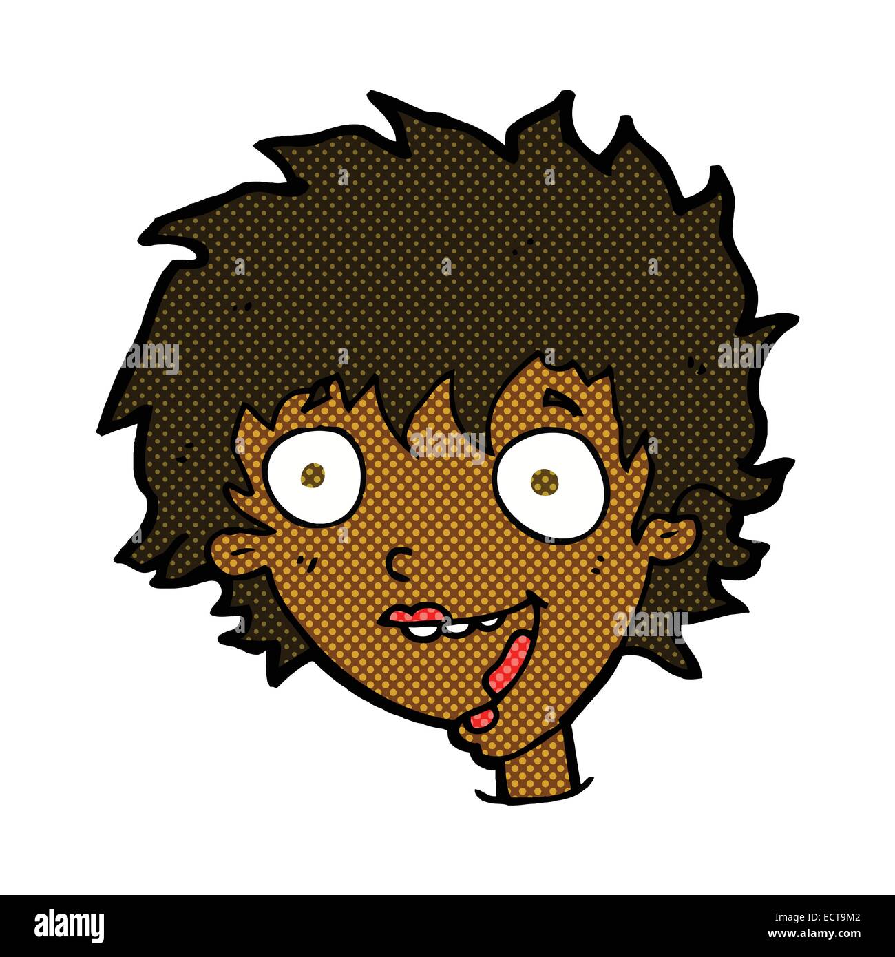 retro comic book style cartoon crazy excited woman Stock Vector Image ...