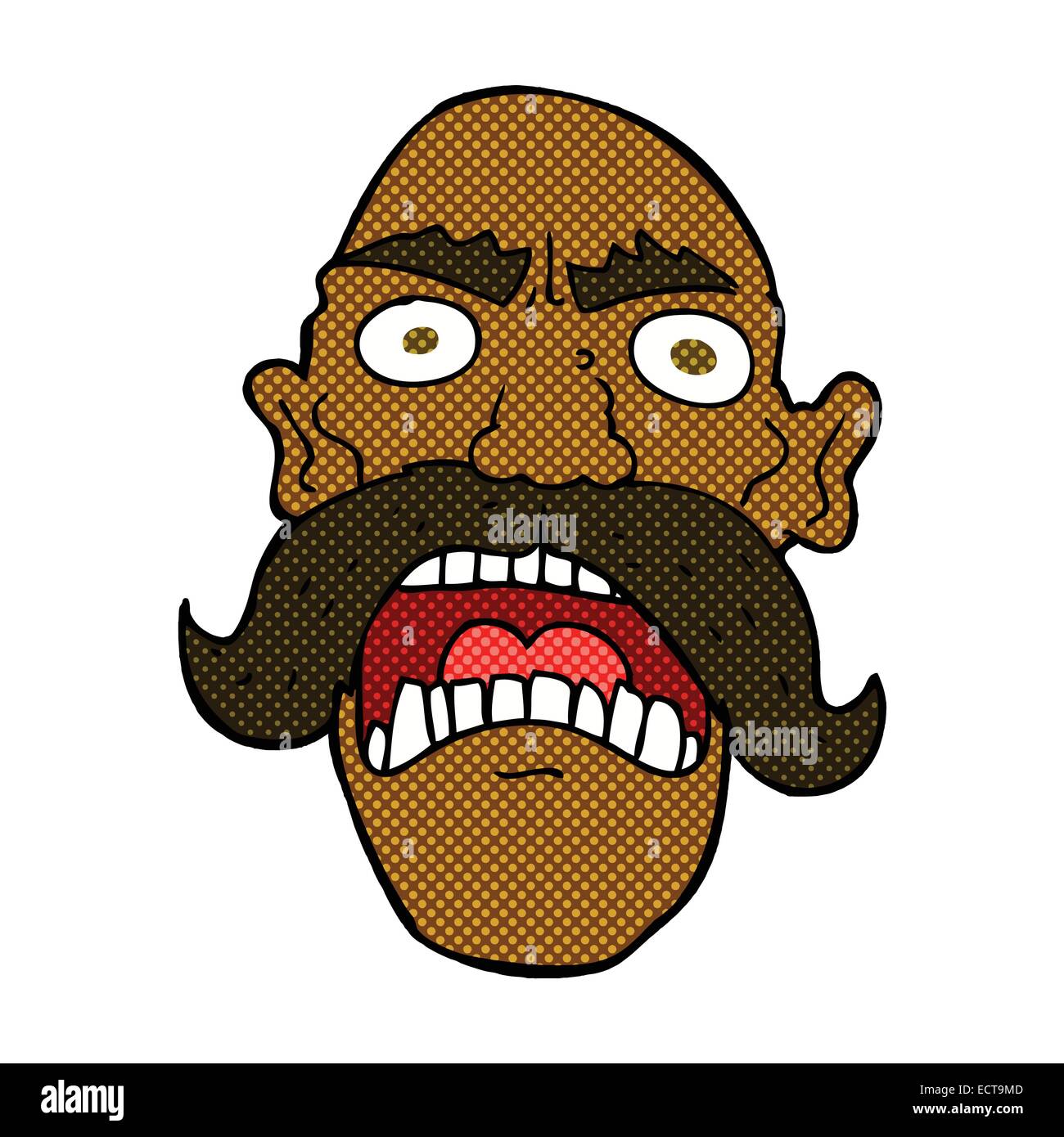 retro comic book style cartoon angry old man Stock Vector Image & Art ...