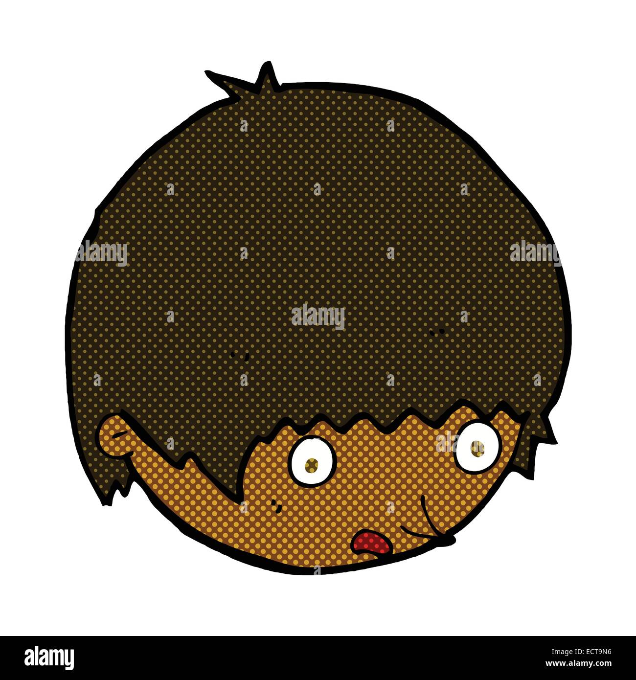 retro comic book style cartoon shocked face Stock Vector Image & Art ...