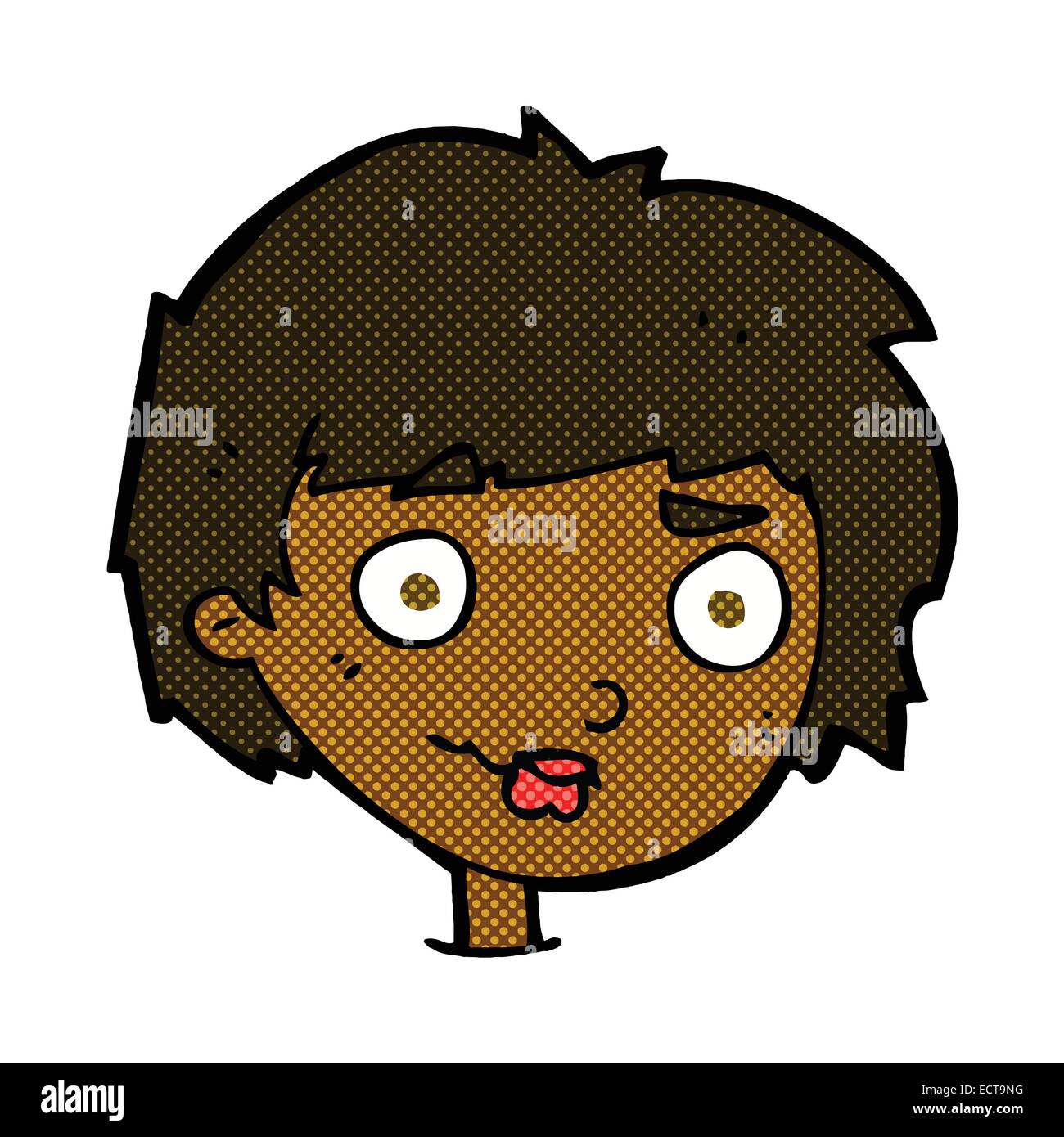 retro comic book style cartoon confused woman Stock Vector Image & Art ...