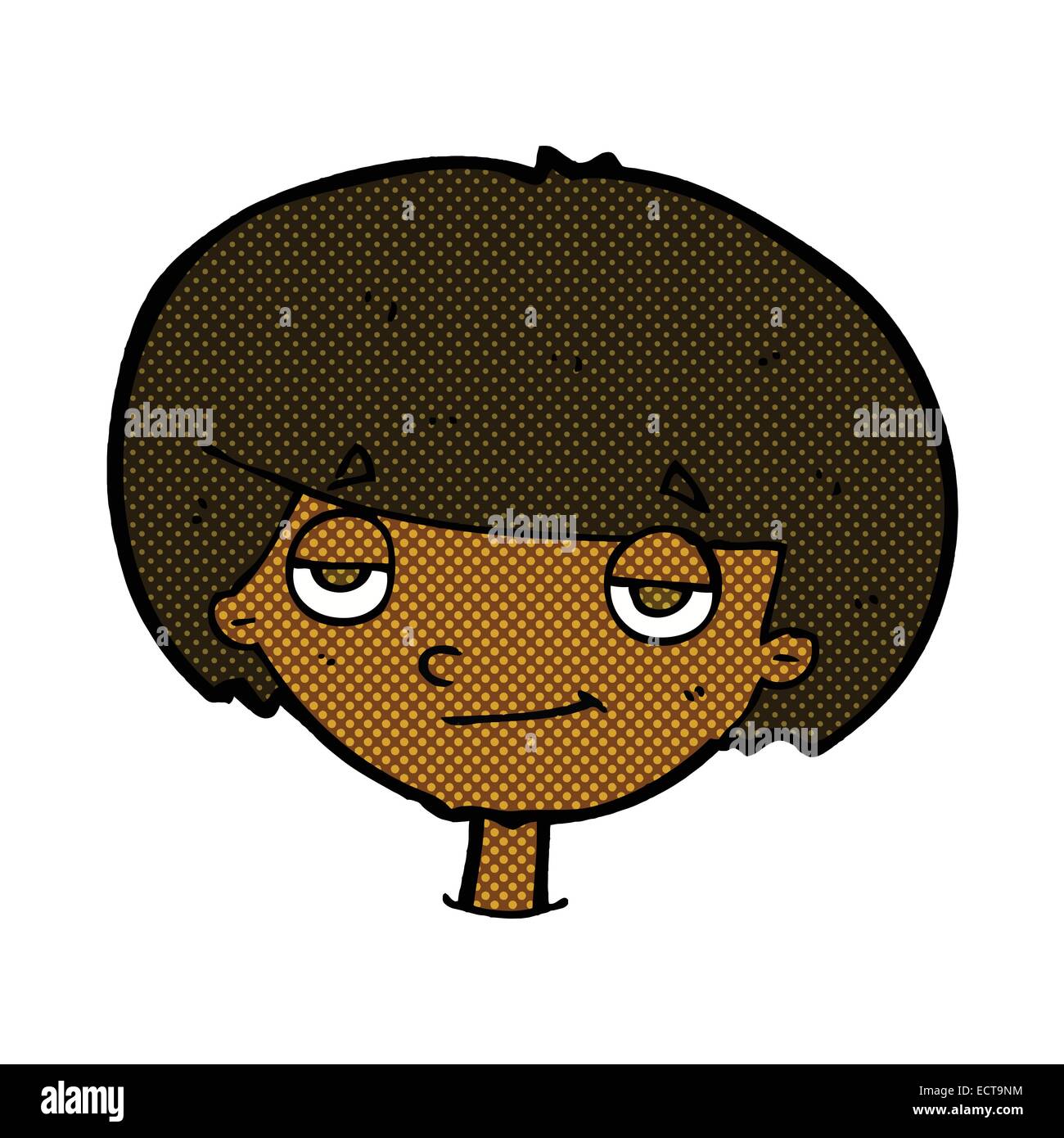 retro comic book style cartoon smug looking boy Stock Vector Image ...