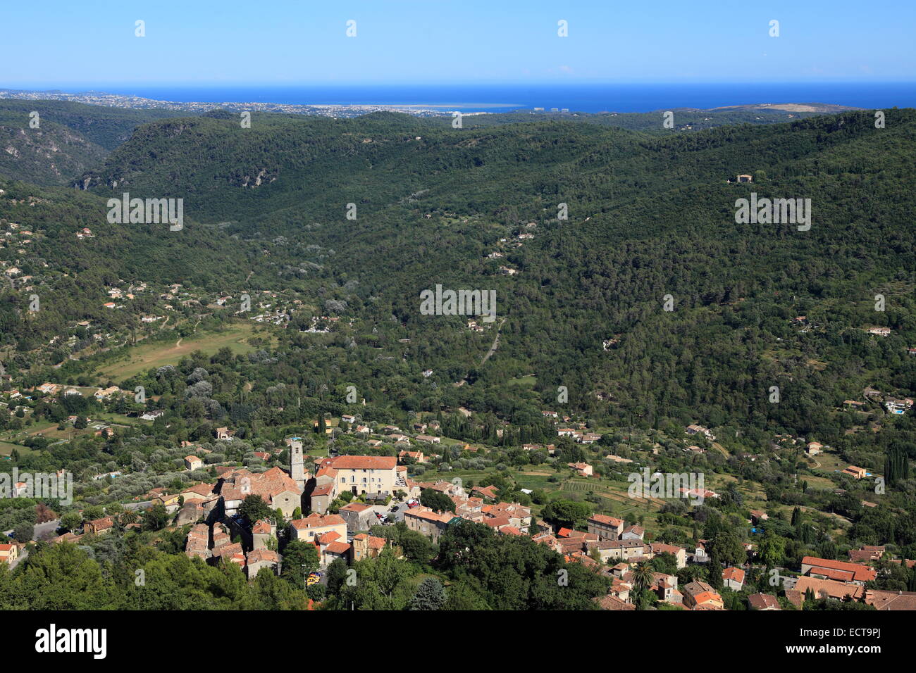 The Village of Bar sur Loup in the Loup valley, French Riviera Stock ...