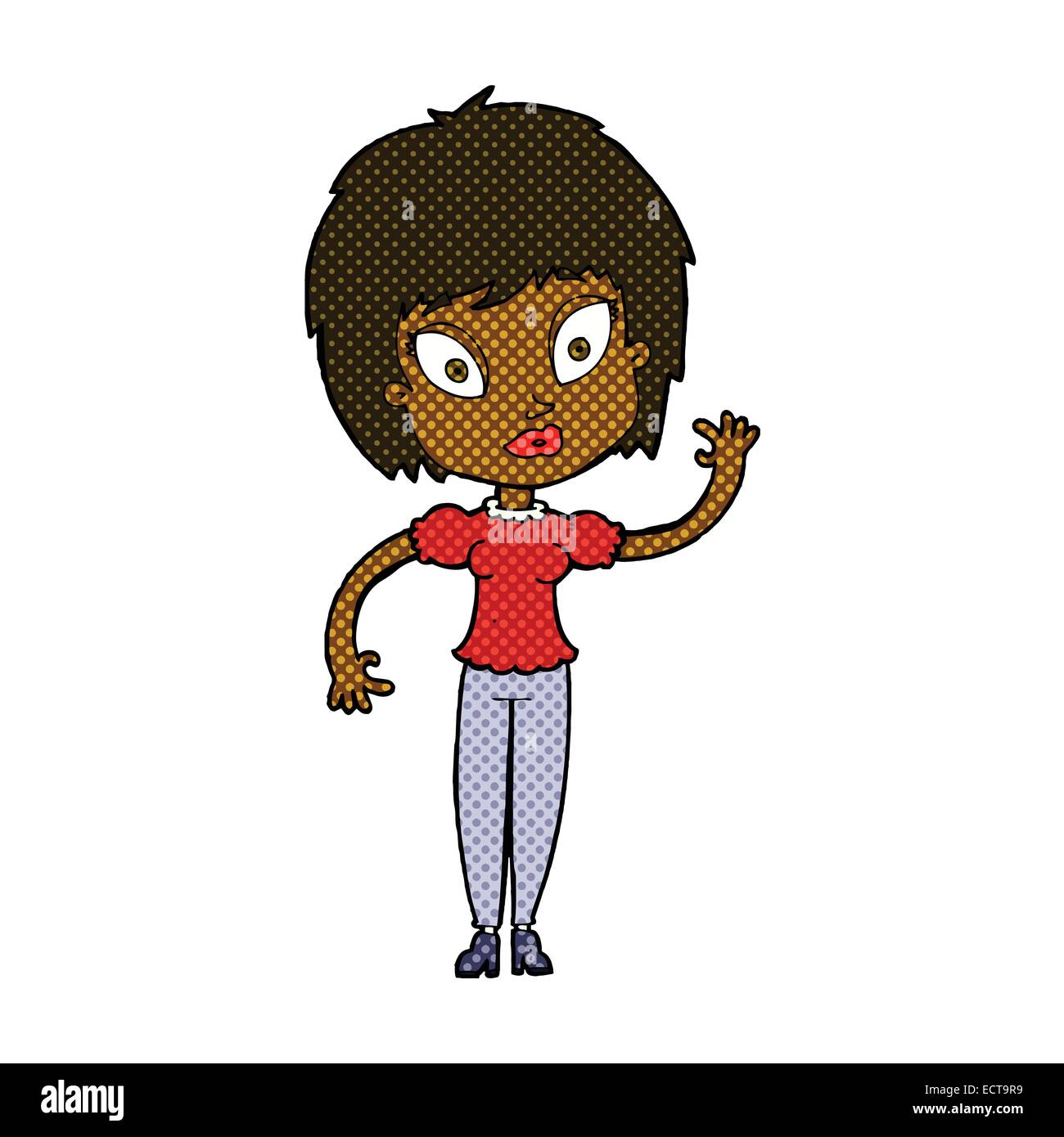retro comic book style cartoon pretty girl Stock Vector Image & Art - Alamy