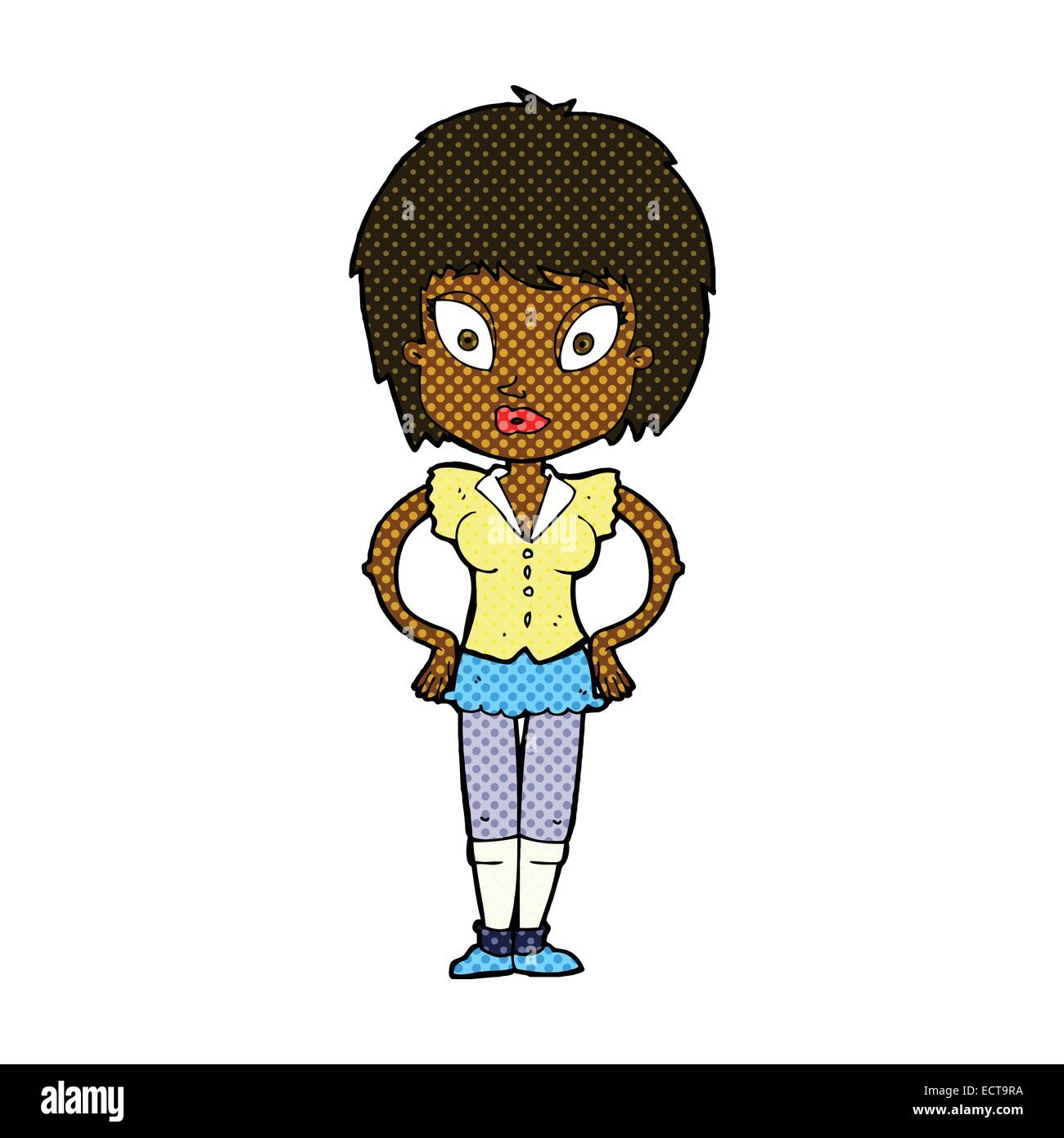 retro comic book style cartoon pretty girl Stock Vector Image & Art - Alamy