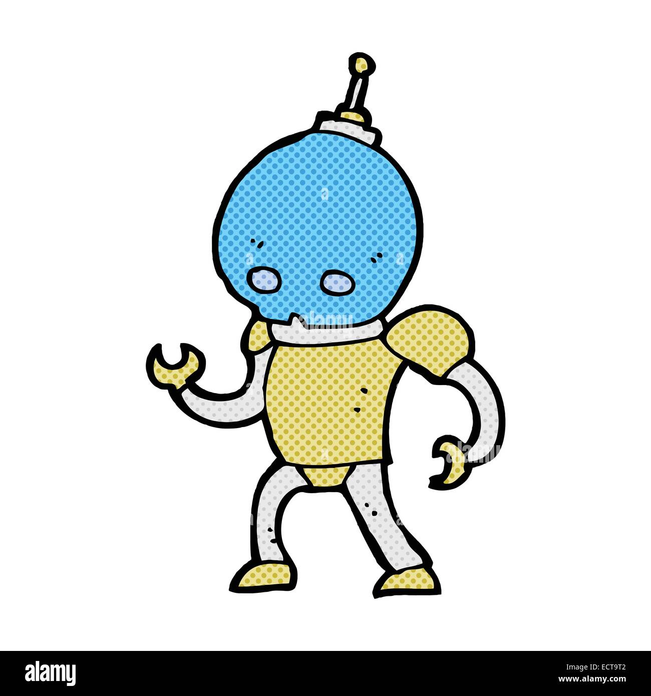retro comic book style cartoon alien robot Stock Vector Image & Art - Alamy