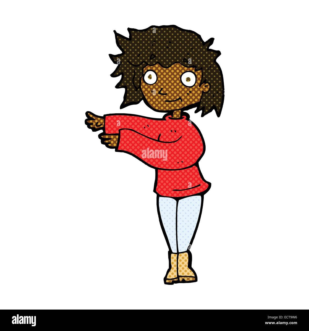 retro comic book style cartoon dancing woman Stock Vector Image & Art ...