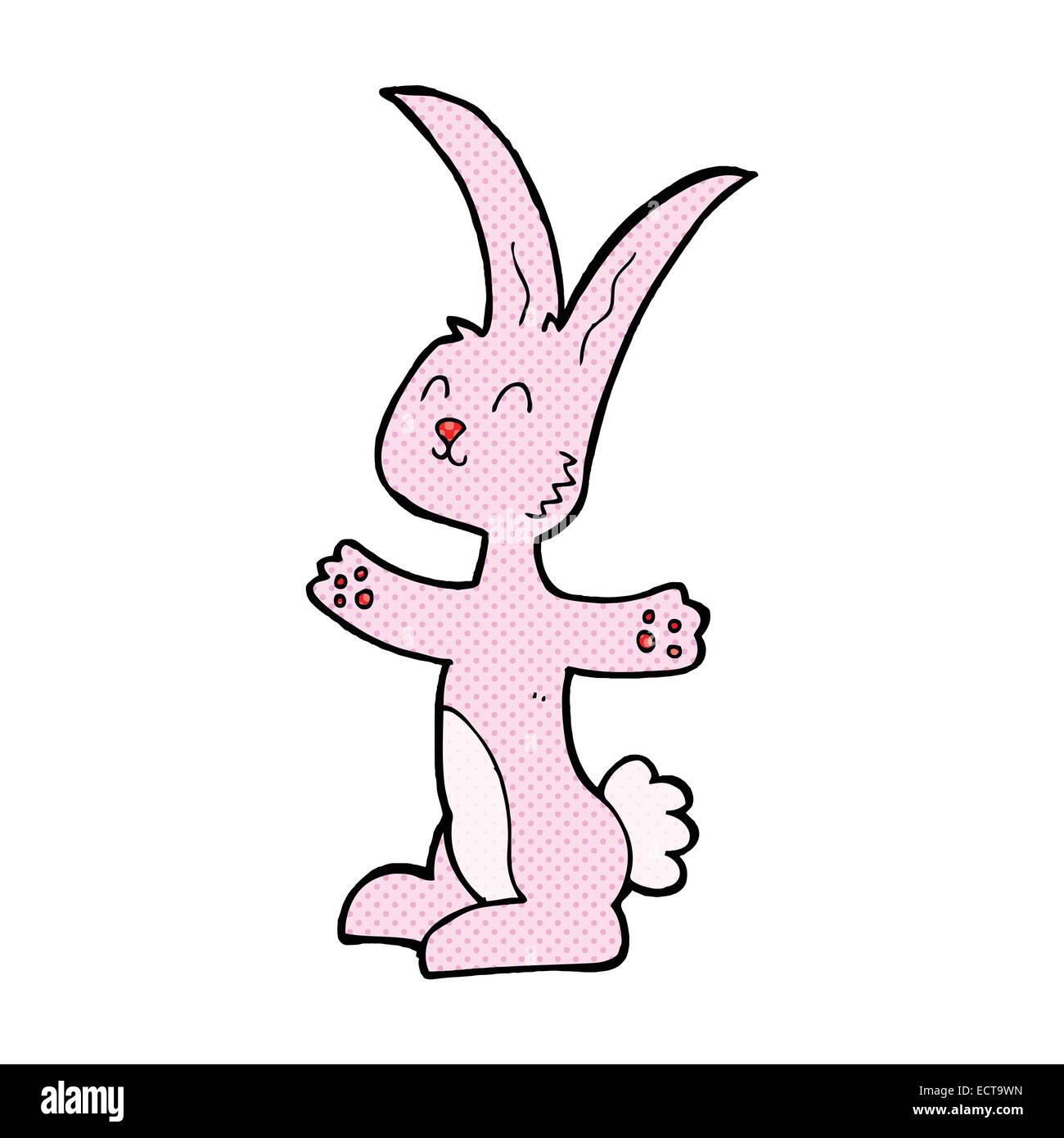 retro comic book style cartoon rabbit Stock Vector Image & Art - Alamy