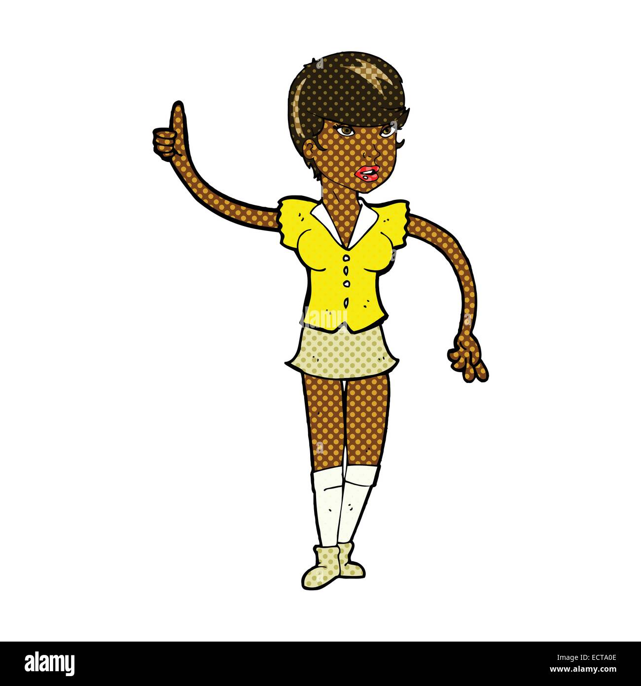 retro comic book style cartoon pretty girl asking question Stock Vector ...