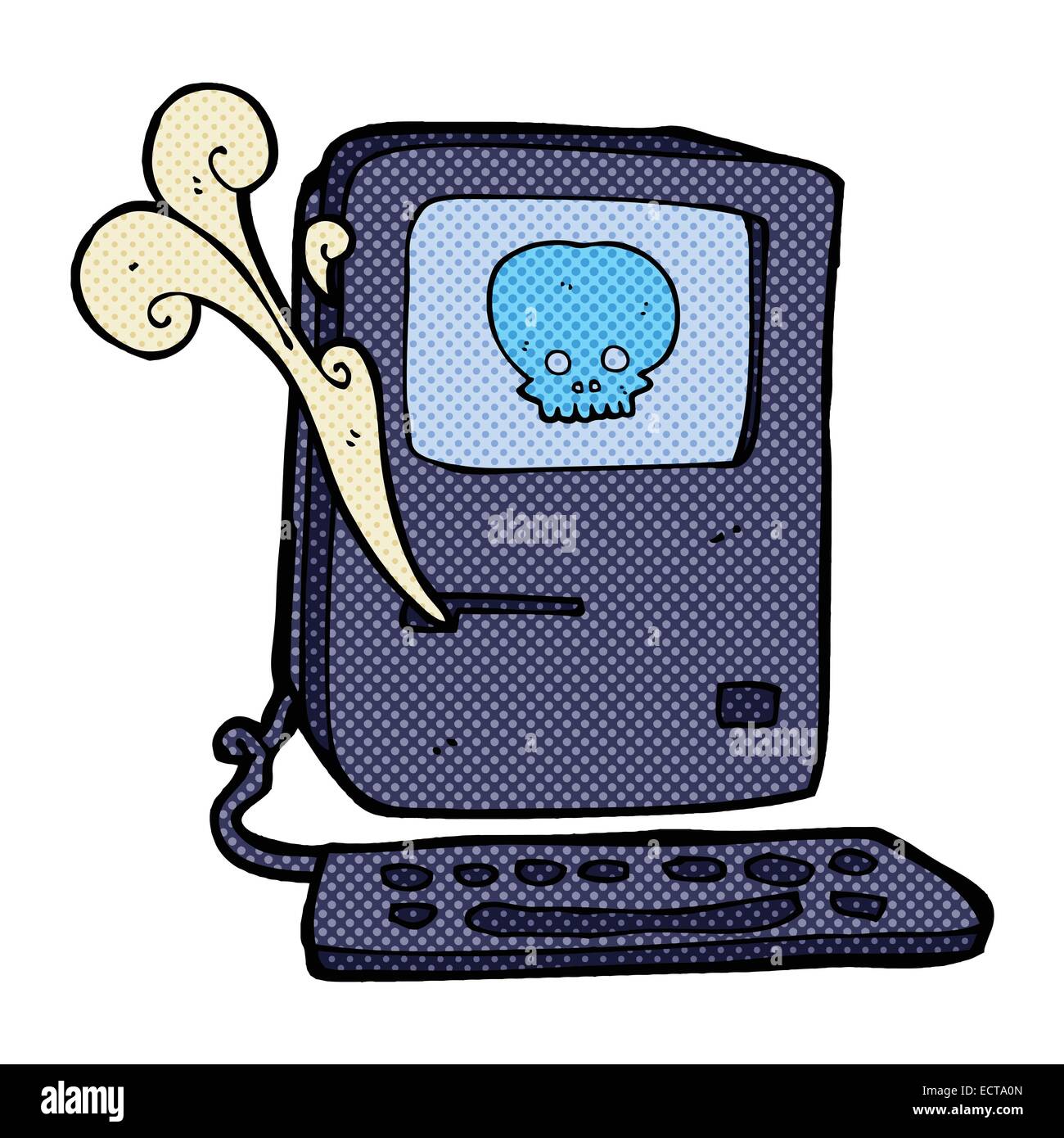 computer virus retro comic book style cartoon Stock Vector Image & Art ...