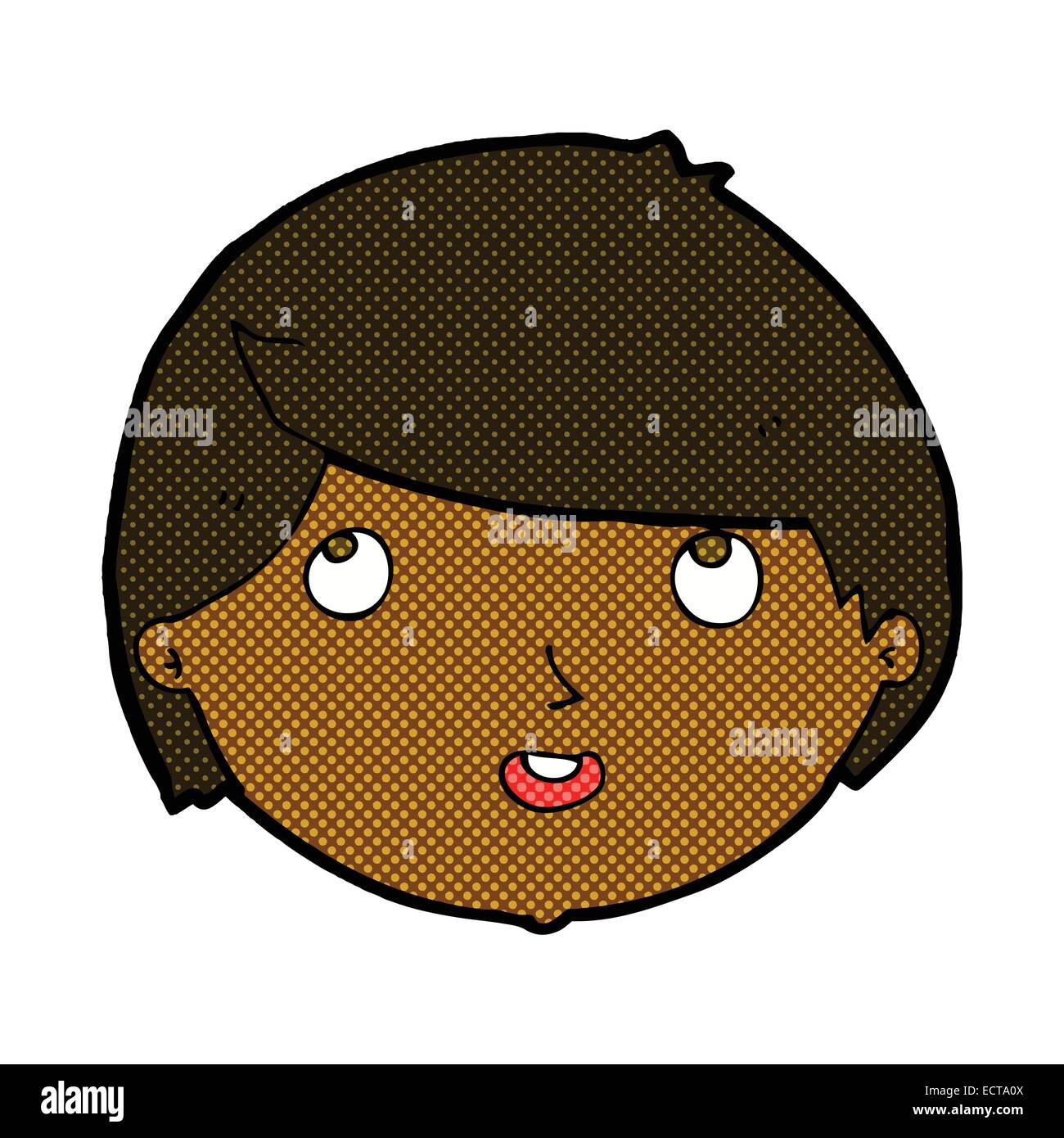 retro comic book style cartoon happy face Stock Vector Image & Art - Alamy