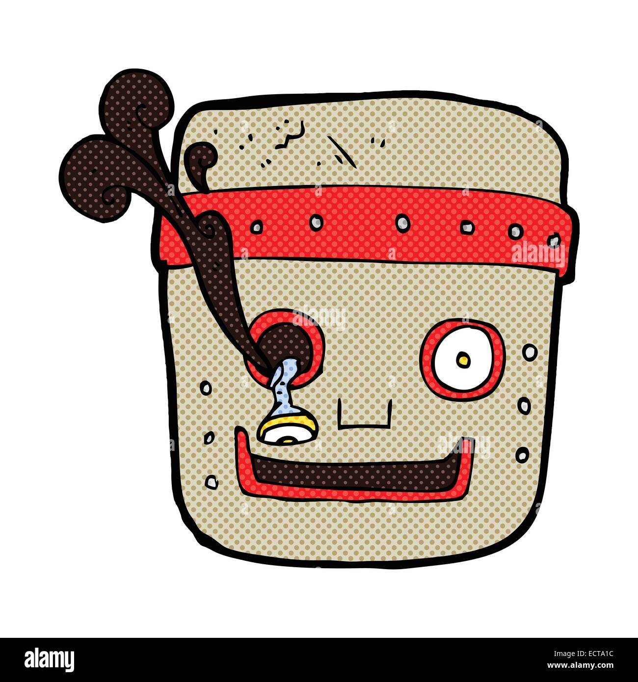 retro comic book style cartoon robot head Stock Vector Image & Art - Alamy