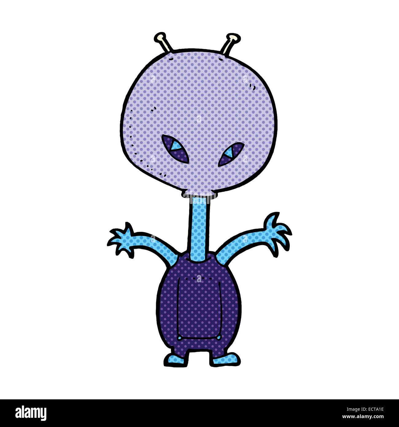 retro comic book style cartoon space alien Stock Vector Image & Art - Alamy