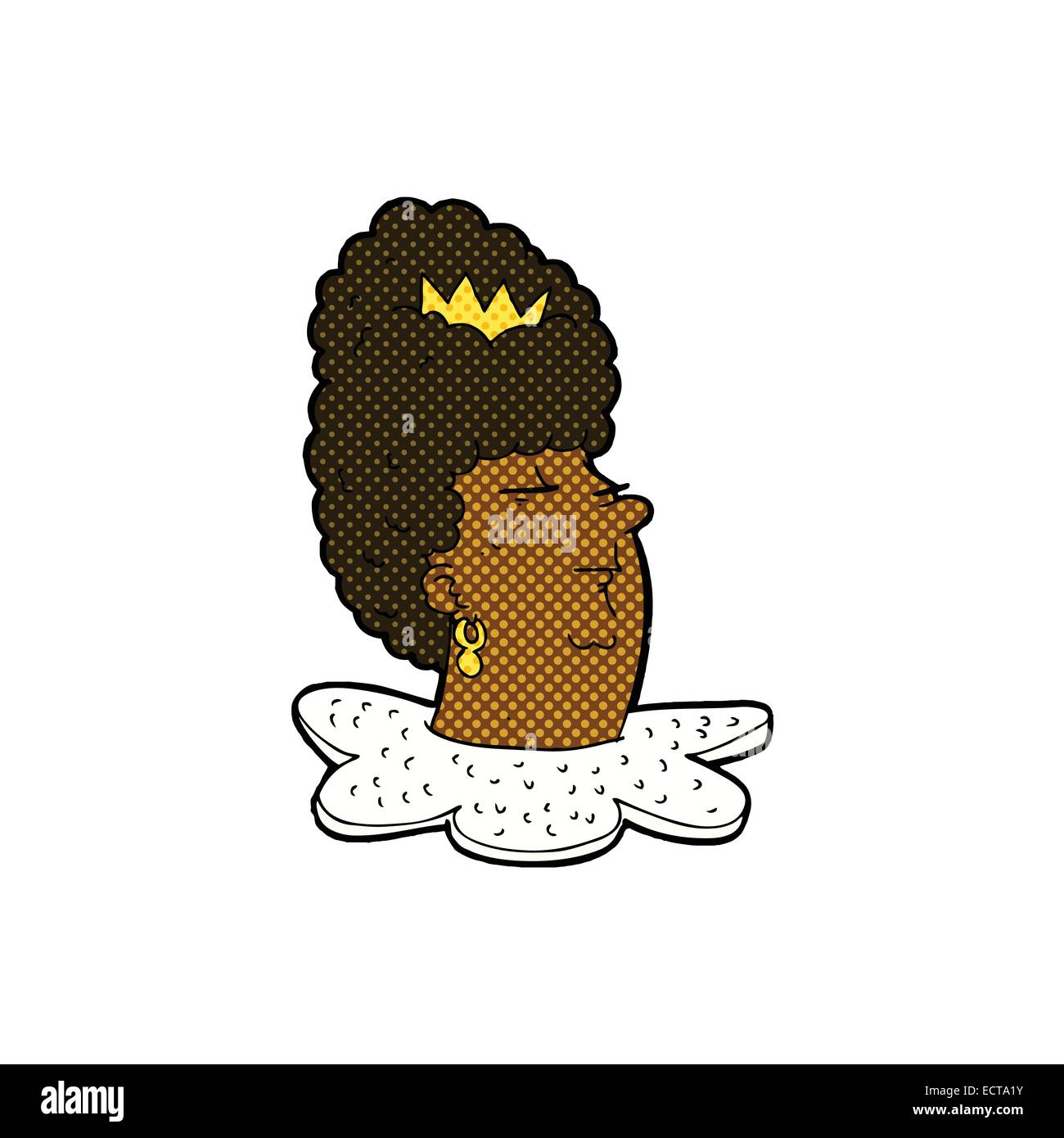 retro comic book style cartoon queen's head Stock Vector Image & Art ...