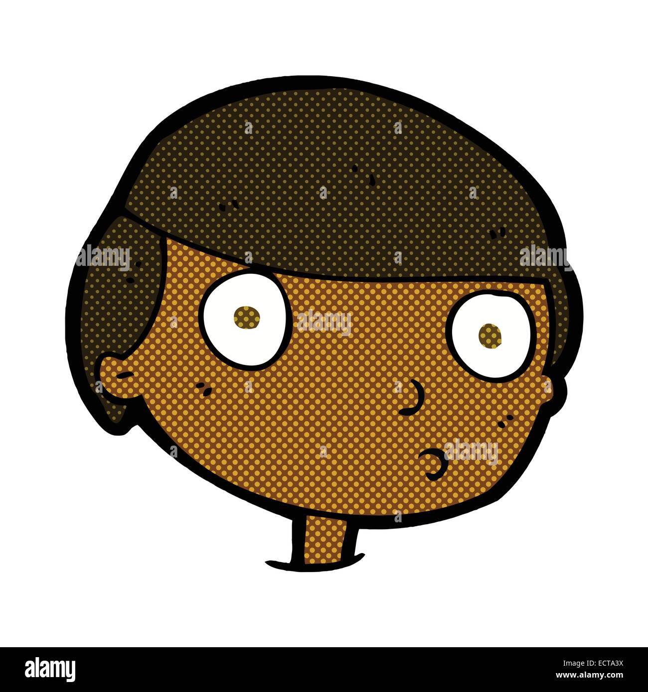 retro comic book style cartoon boy staring Stock Vector Image & Art - Alamy
