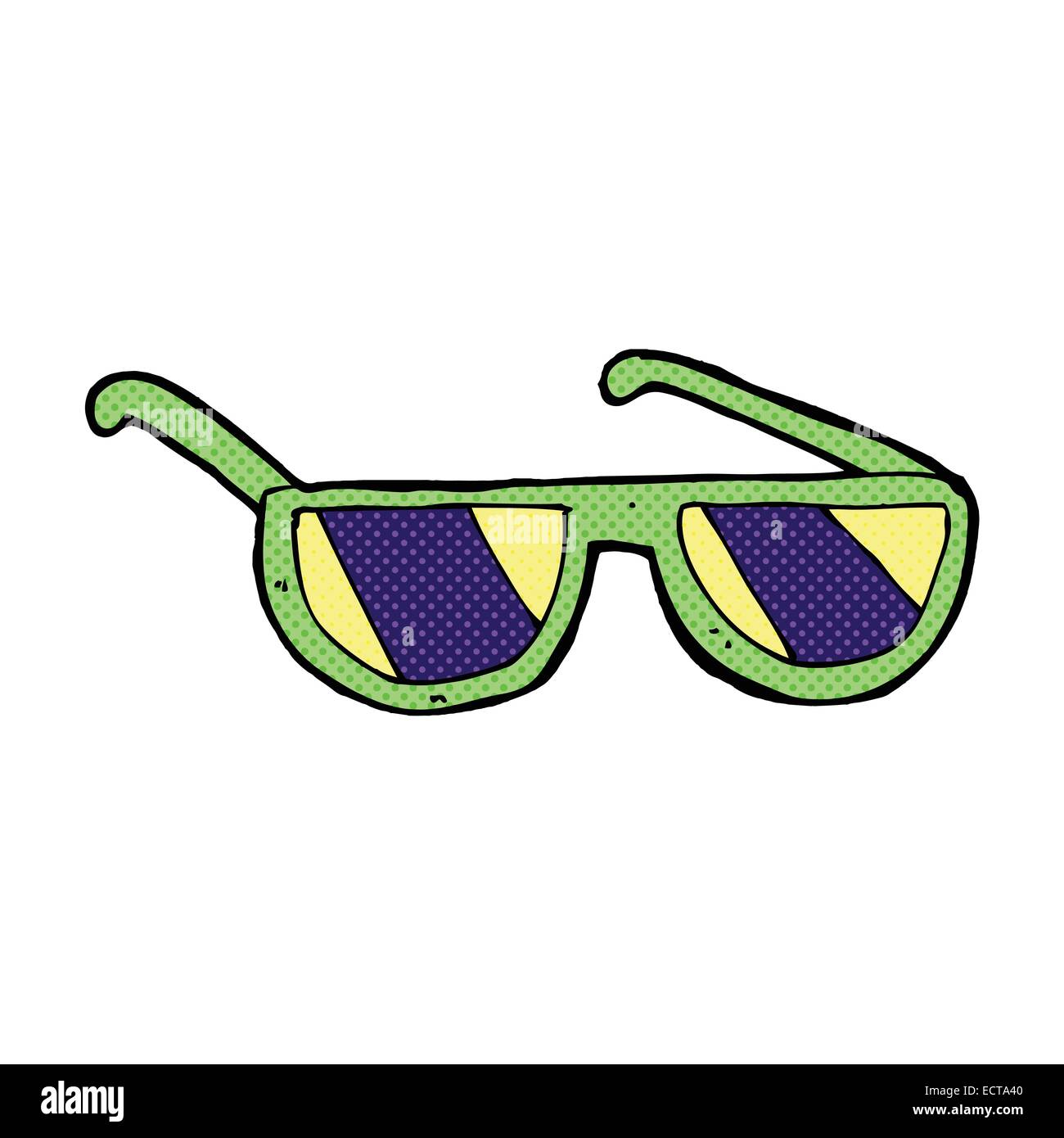 retro comic book style cartoon x ray spectacles Stock Vector Image ...