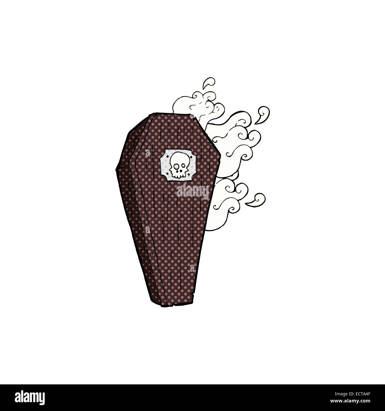 spooky retro comic book style cartoon coffin Stock Vector Image & Art ...