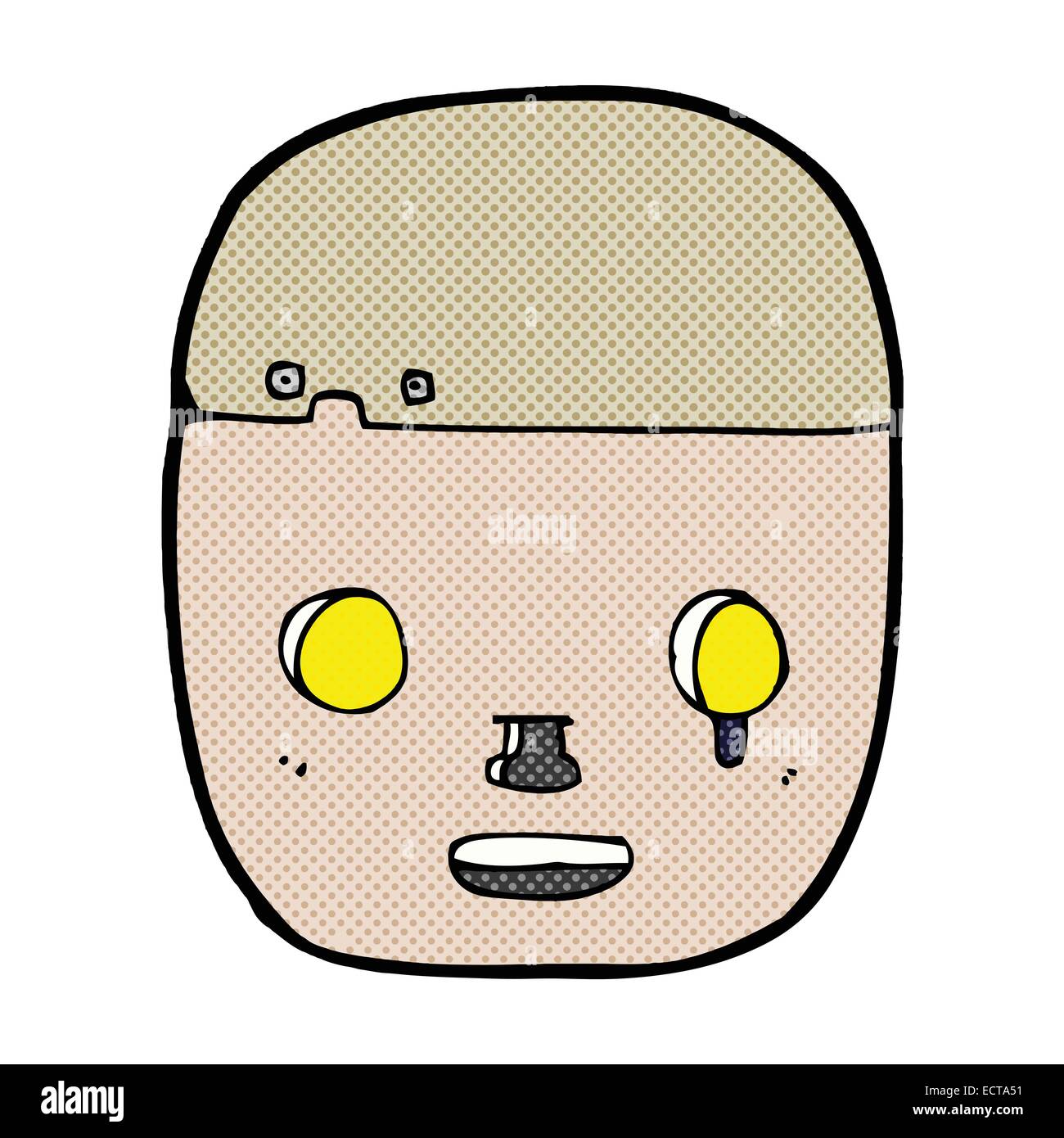 retro comic book style cartoon robot head Stock Vector Image & Art - Alamy