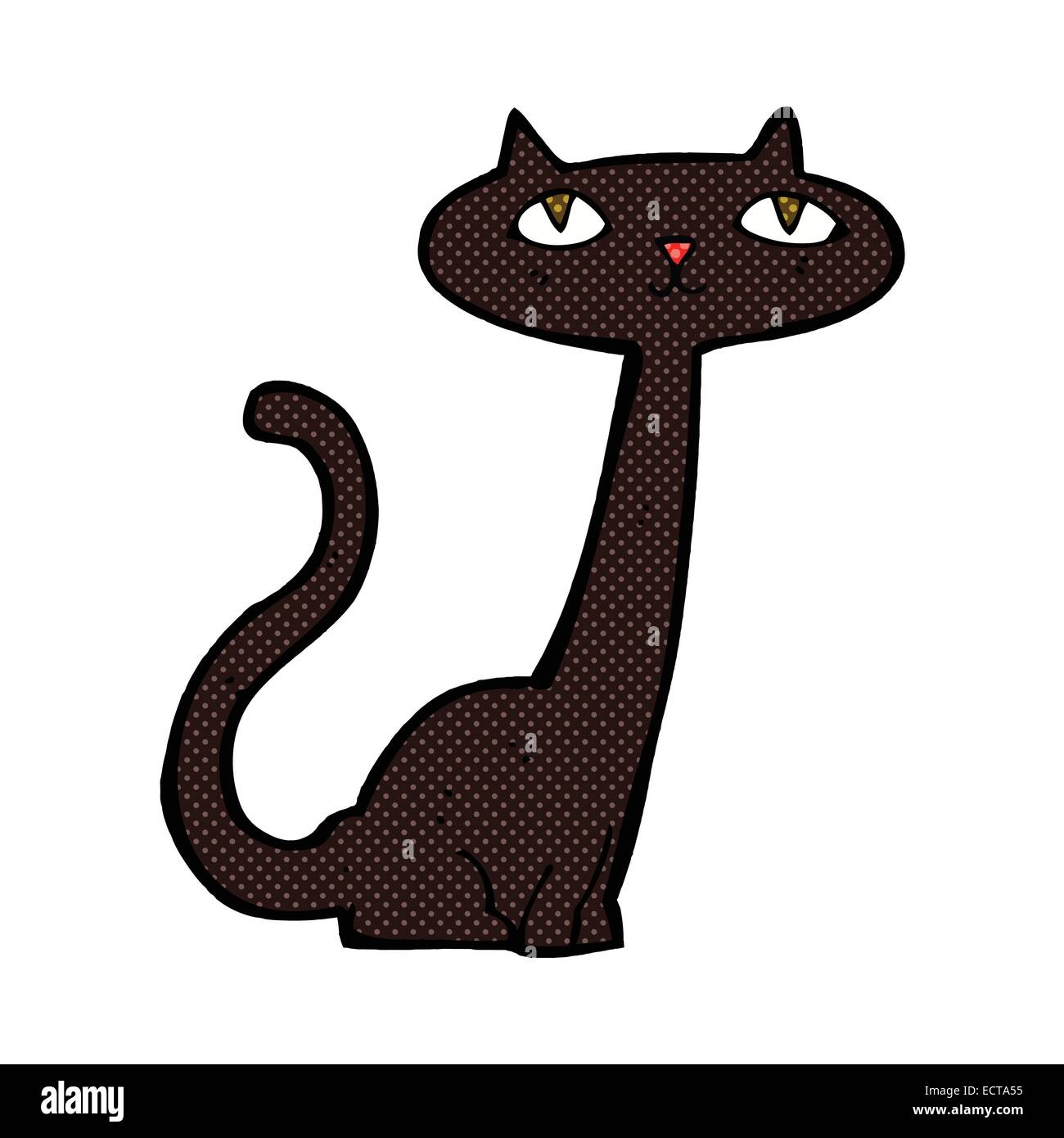 retro comic book style cartoon black cat Stock Vector Image & Art - Alamy