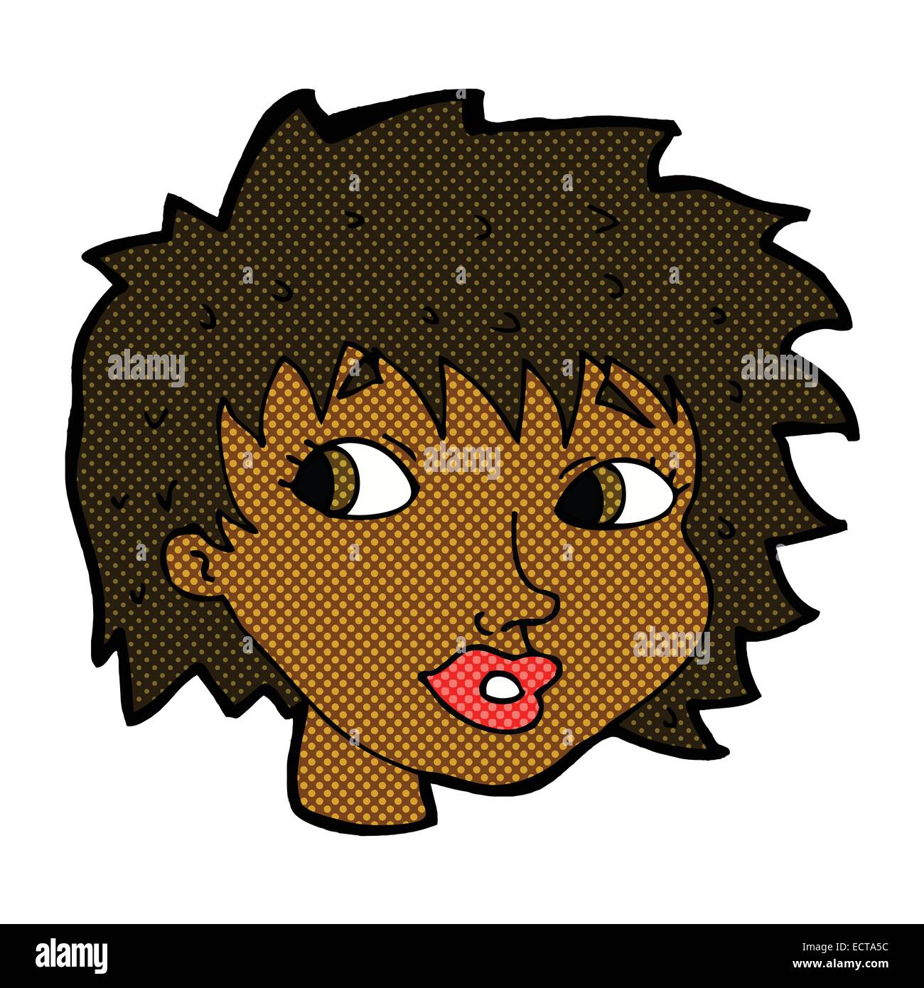 retro comic book style cartoon surprised woman Stock Vector Image & Art ...