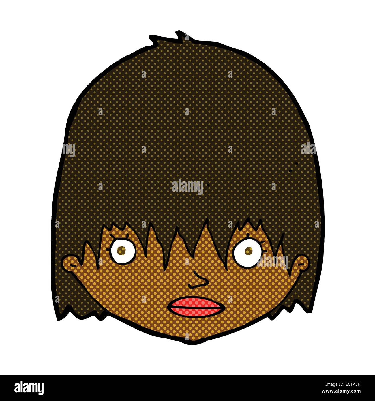 retro comic book style cartoon staring woman Stock Vector Image & Art ...