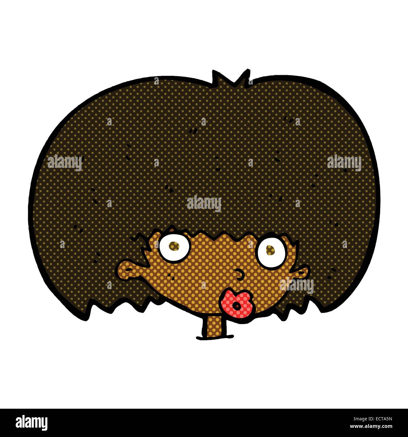 retro comic book style cartoon surprised woman Stock Vector Image & Art ...