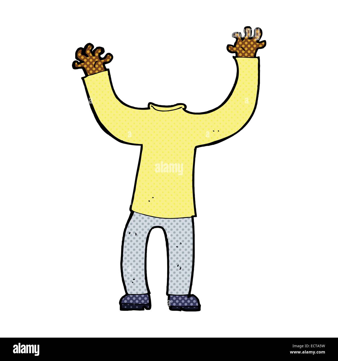 retro comic book style cartoon headless body Stock Vector Image & Art ...