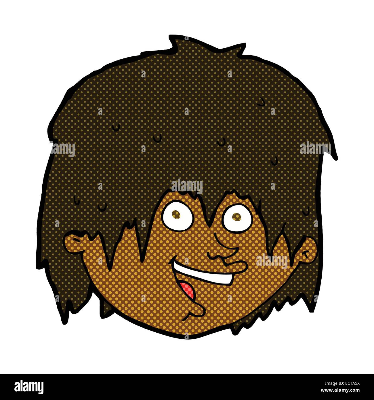 retro comic book style cartoon happy man Stock Vector Image & Art - Alamy