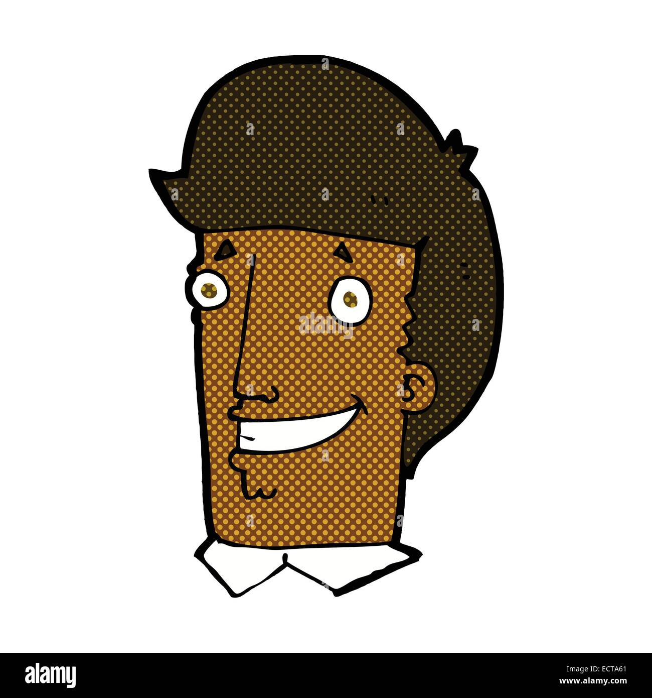 retro comic book style cartoon happy man Stock Vector Image & Art - Alamy