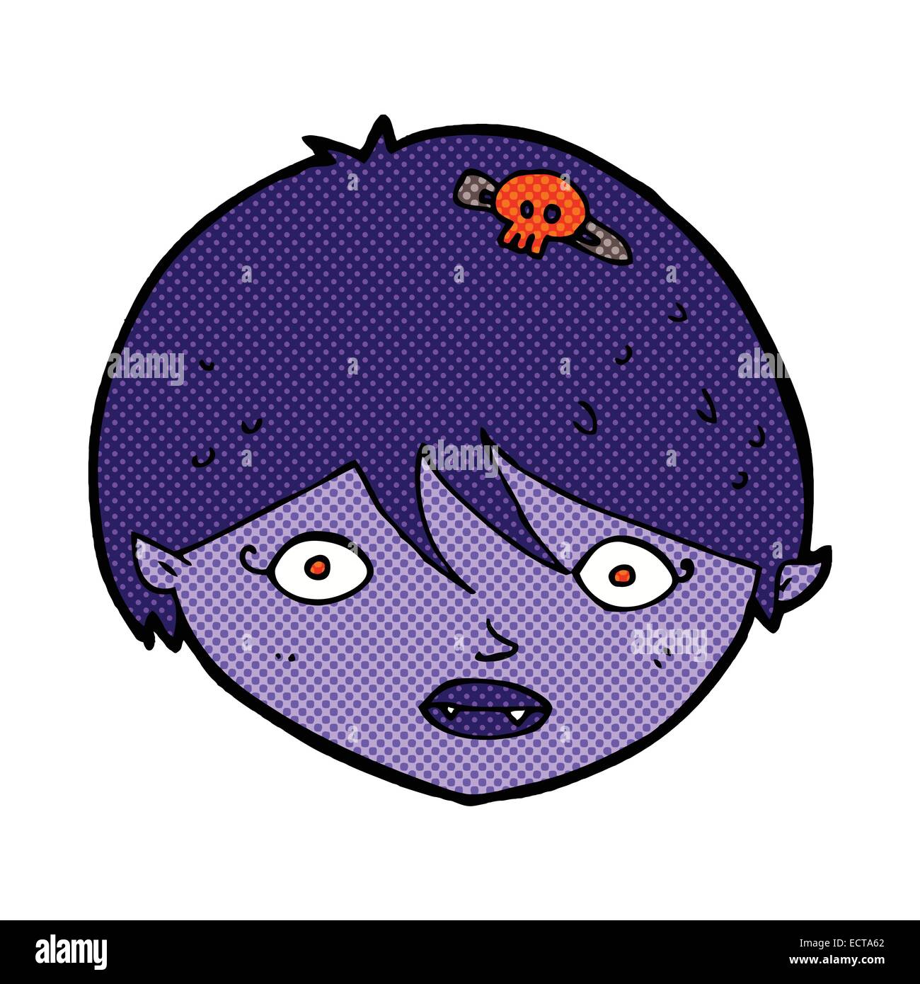 retro comic book style cartoon vampire face Stock Vector Image & Art ...
