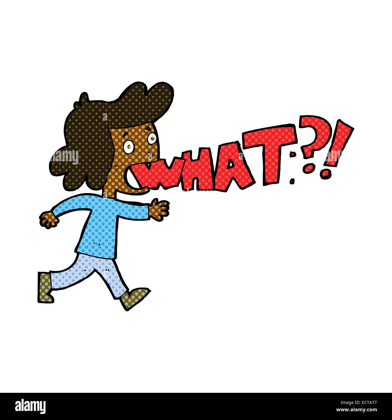 retro comic book style cartoon woman shouting what Stock Vector Image ...