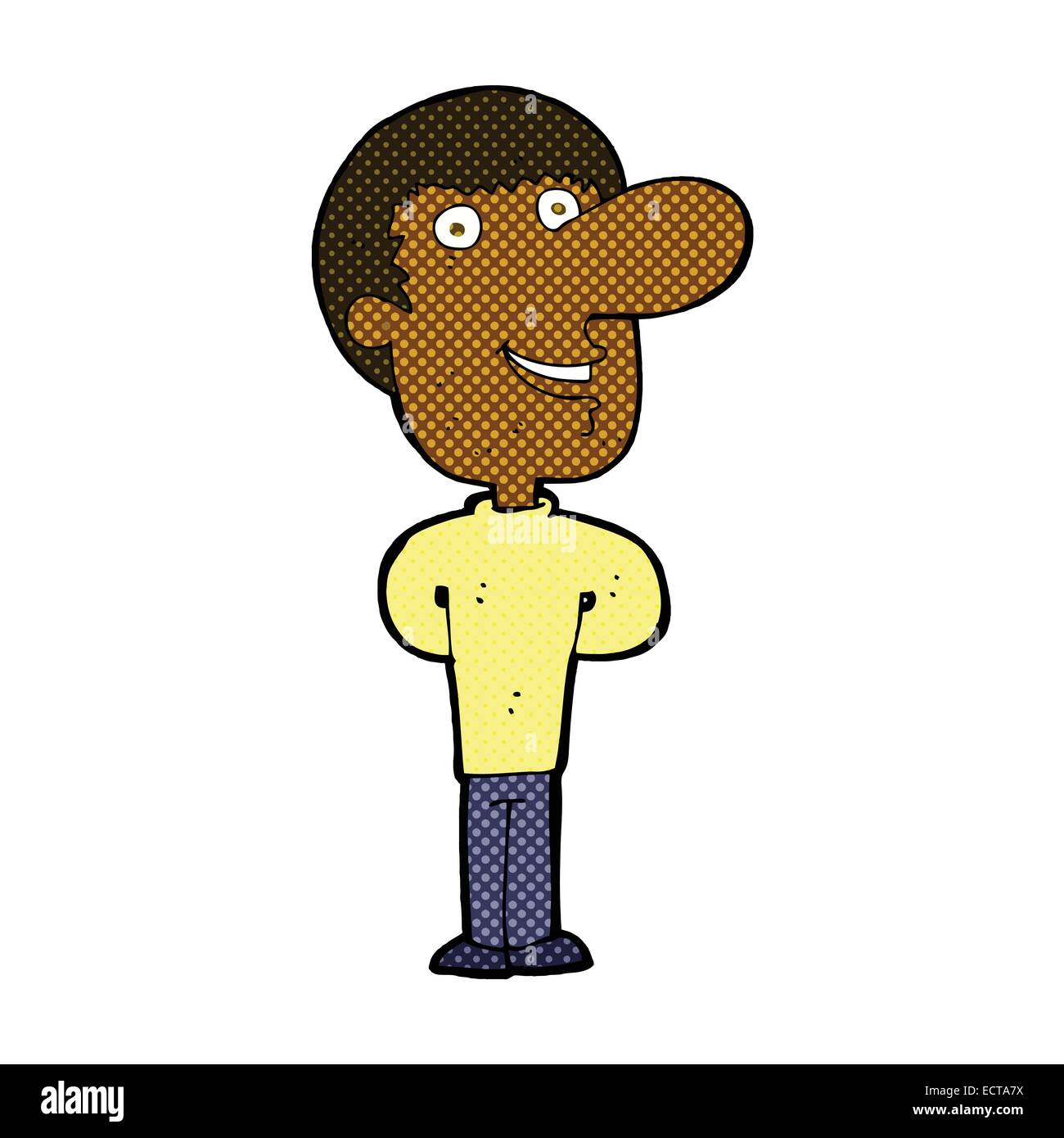 retro comic book style cartoon happy man Stock Vector Image & Art - Alamy