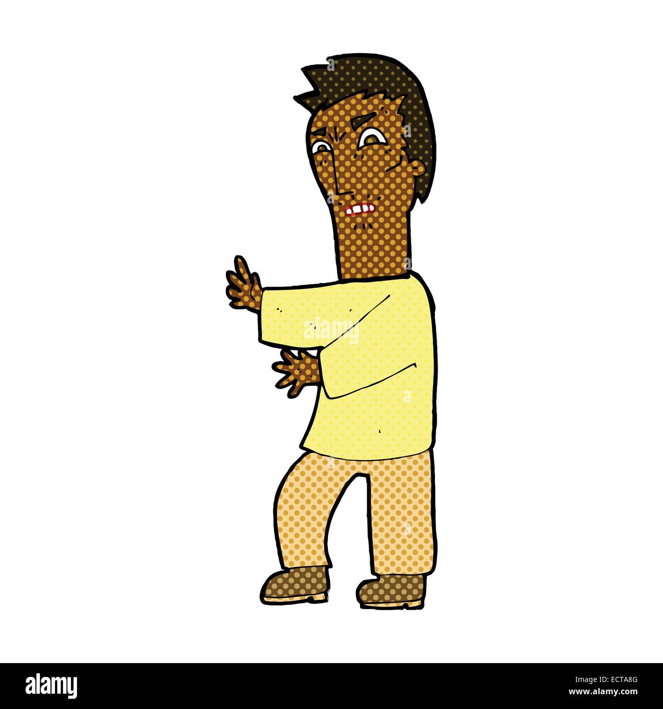 retro comic book style cartoon angry man Stock Vector Image & Art - Alamy