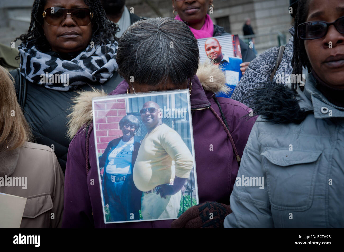 Manhattan, New York, USA. 18th Dec, 2014. Rebecca Singleton speaks as a ...
