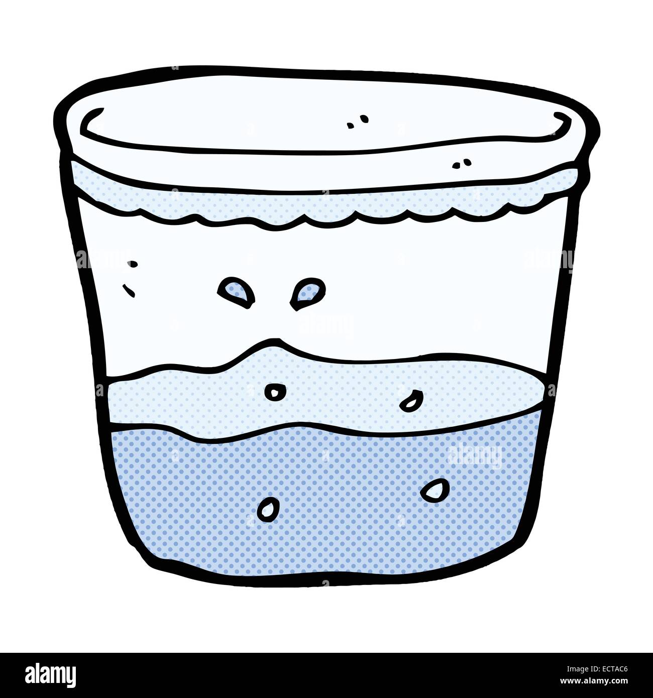 retro comic book style cartoon glass of water Stock Vector Image & Art ...
