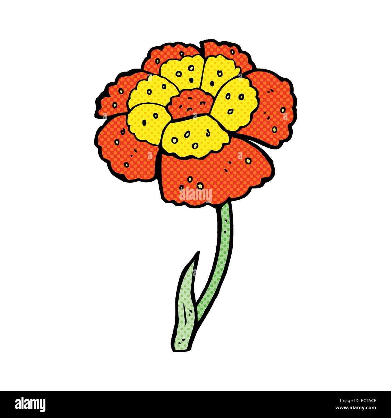 retro comic book style cartoon flower Stock Vector Image & Art - Alamy
