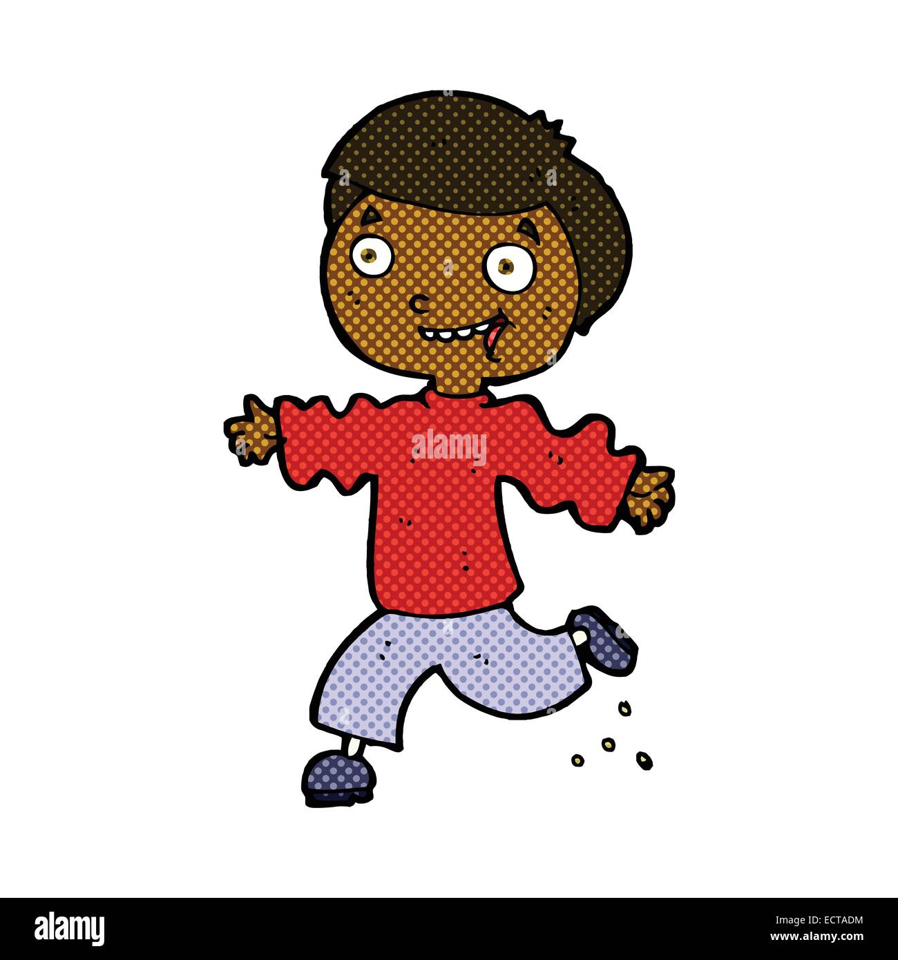 retro comic book style cartoon excited boy Stock Vector Image & Art - Alamy