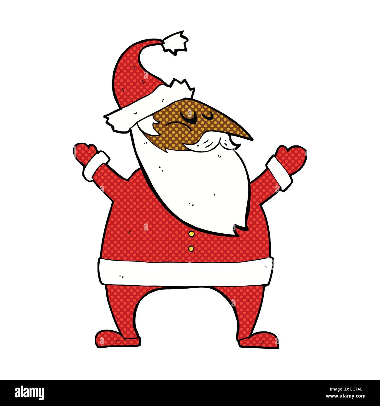 retro comic book style cartoon santa claus Stock Vector Image & Art - Alamy