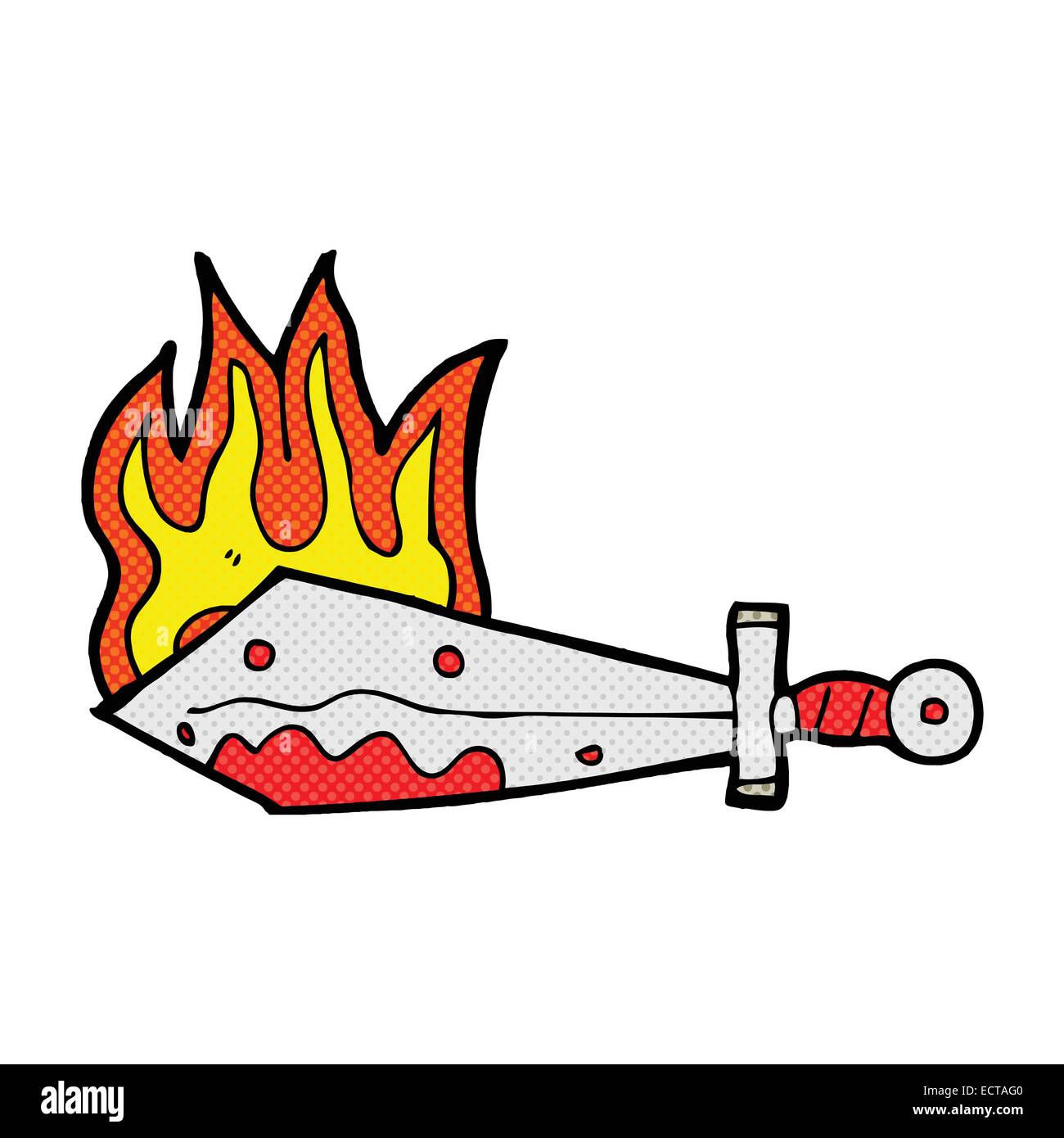 Cartoon flaming sword hi-res stock photography and images - Alamy