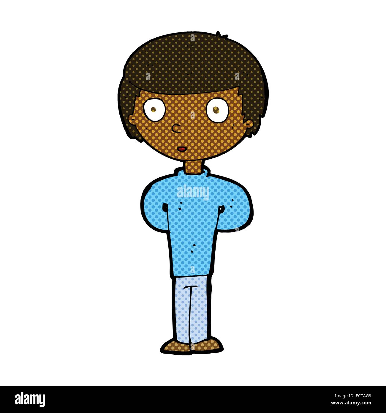 retro comic book style cartoon curious boy Stock Vector Image & Art - Alamy