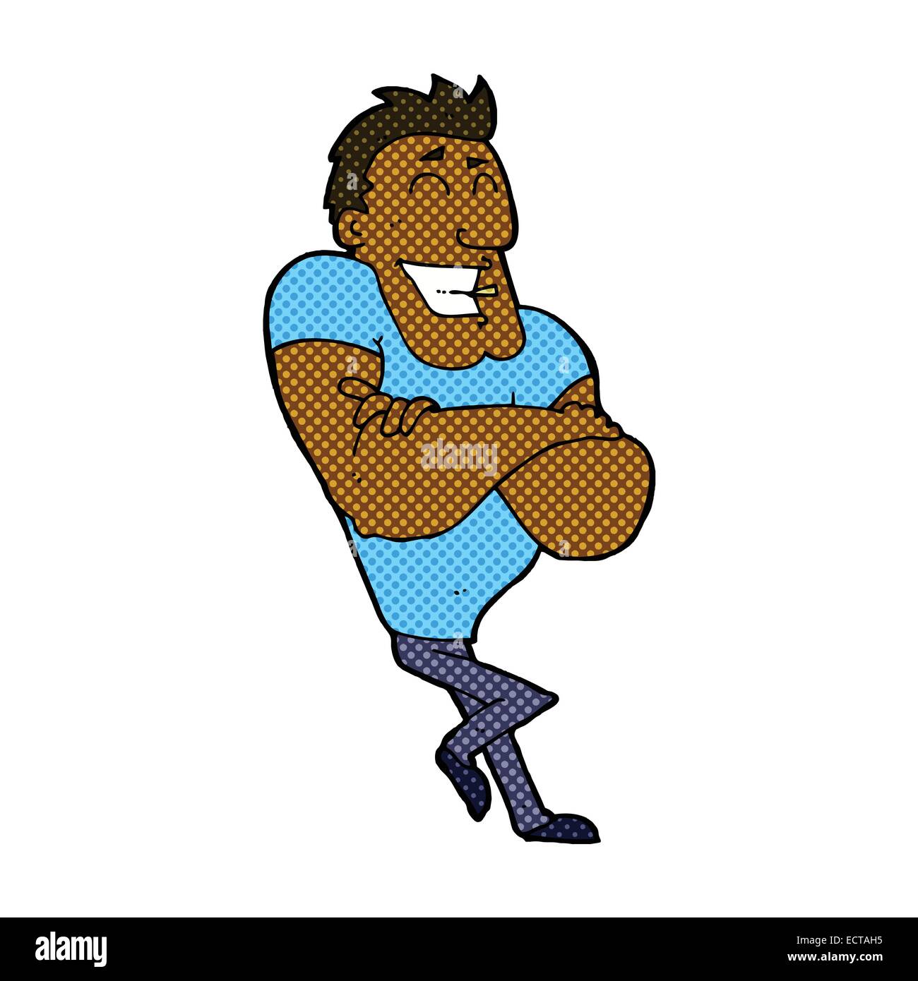 retro comic book style cartoon muscle guy Stock Vector Image & Art - Alamy