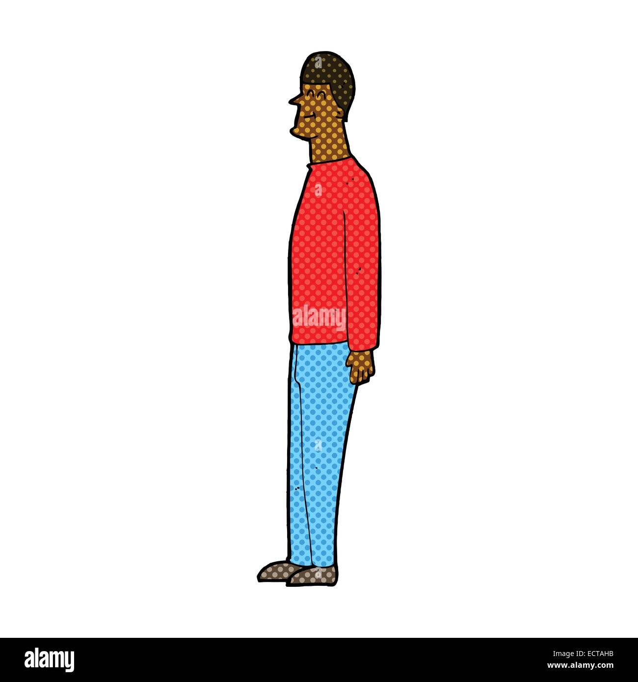 retro comic book style cartoon tall man Stock Vector Image & Art - Alamy