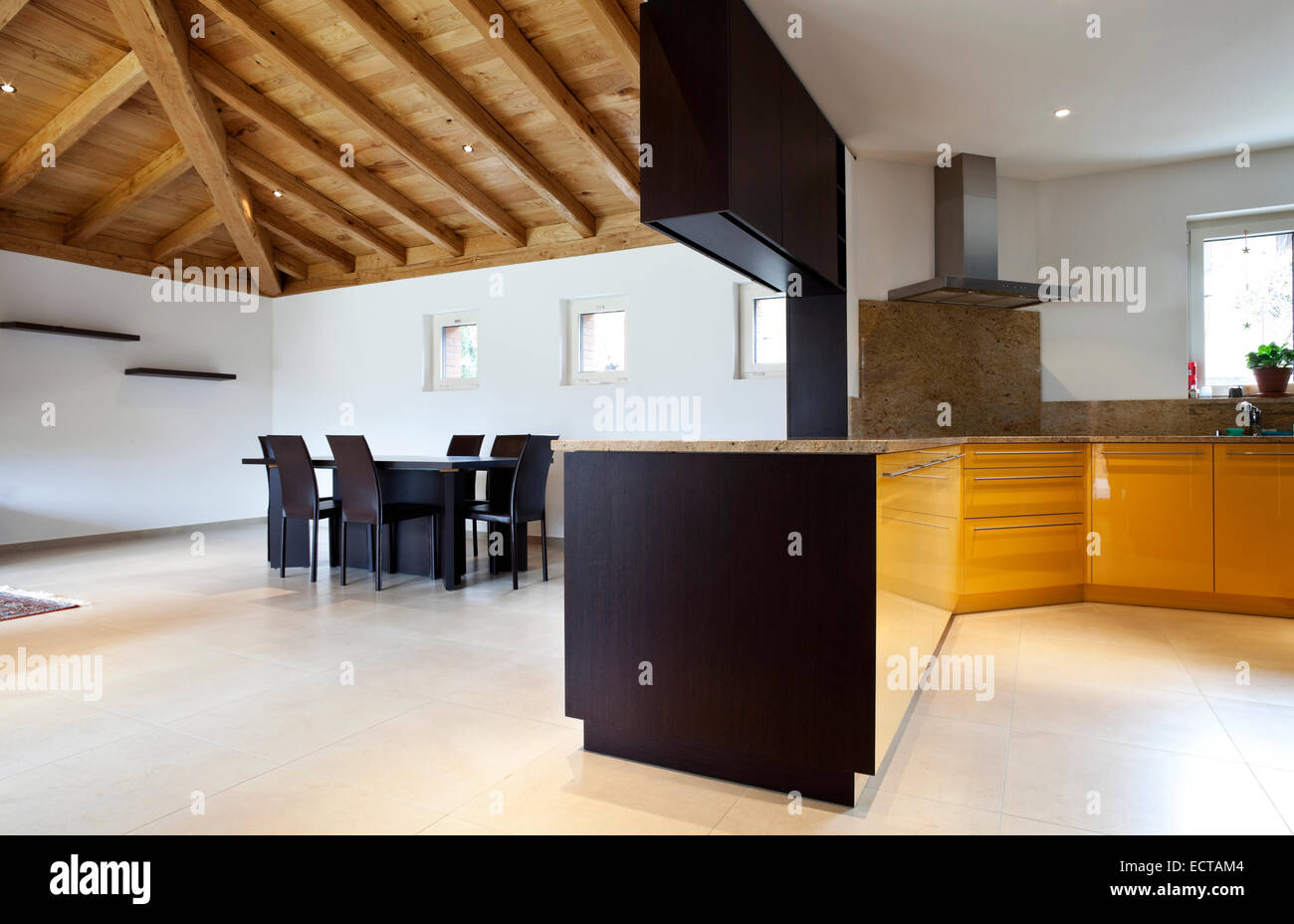 open space modern apartment interior Stock Photo - Alamy