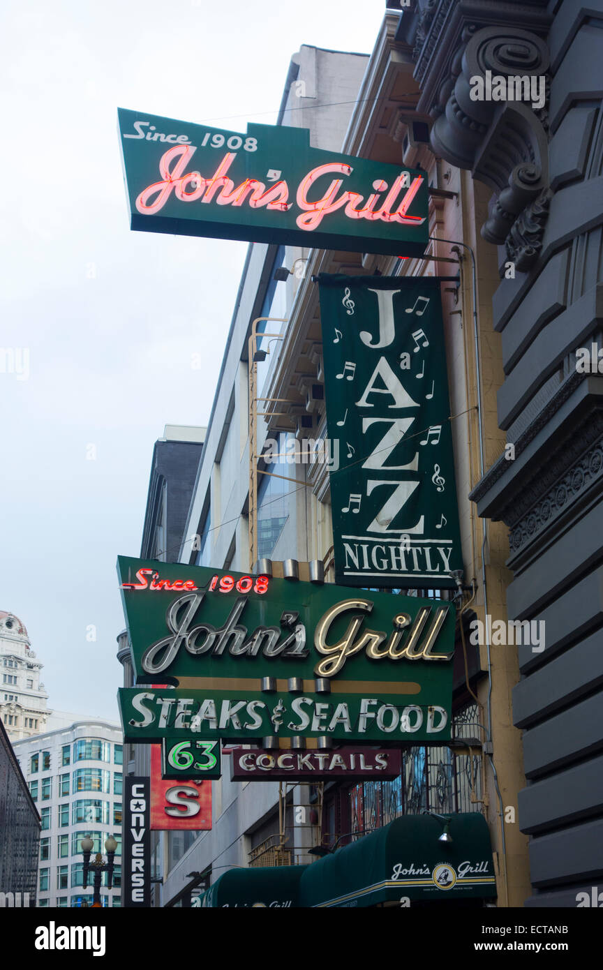 John's grill San Francisco CA Stock Photo - Alamy