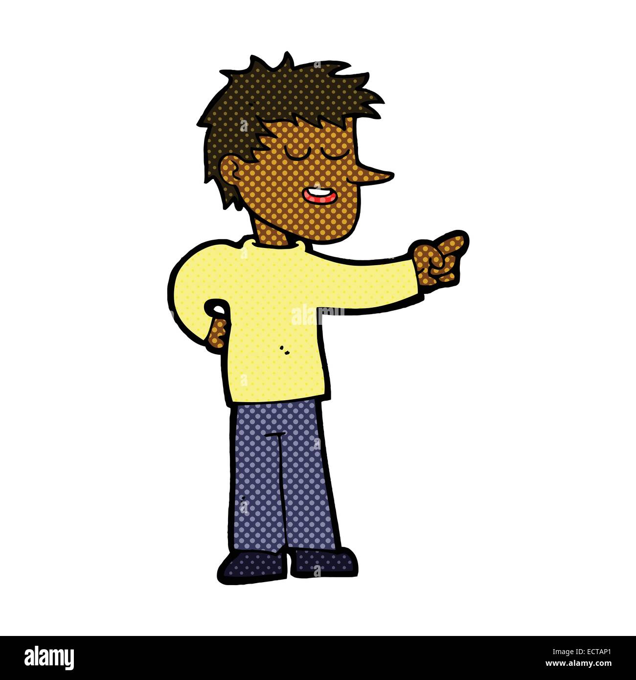 retro comic book style cartoon man pointing Stock Vector Image & Art ...