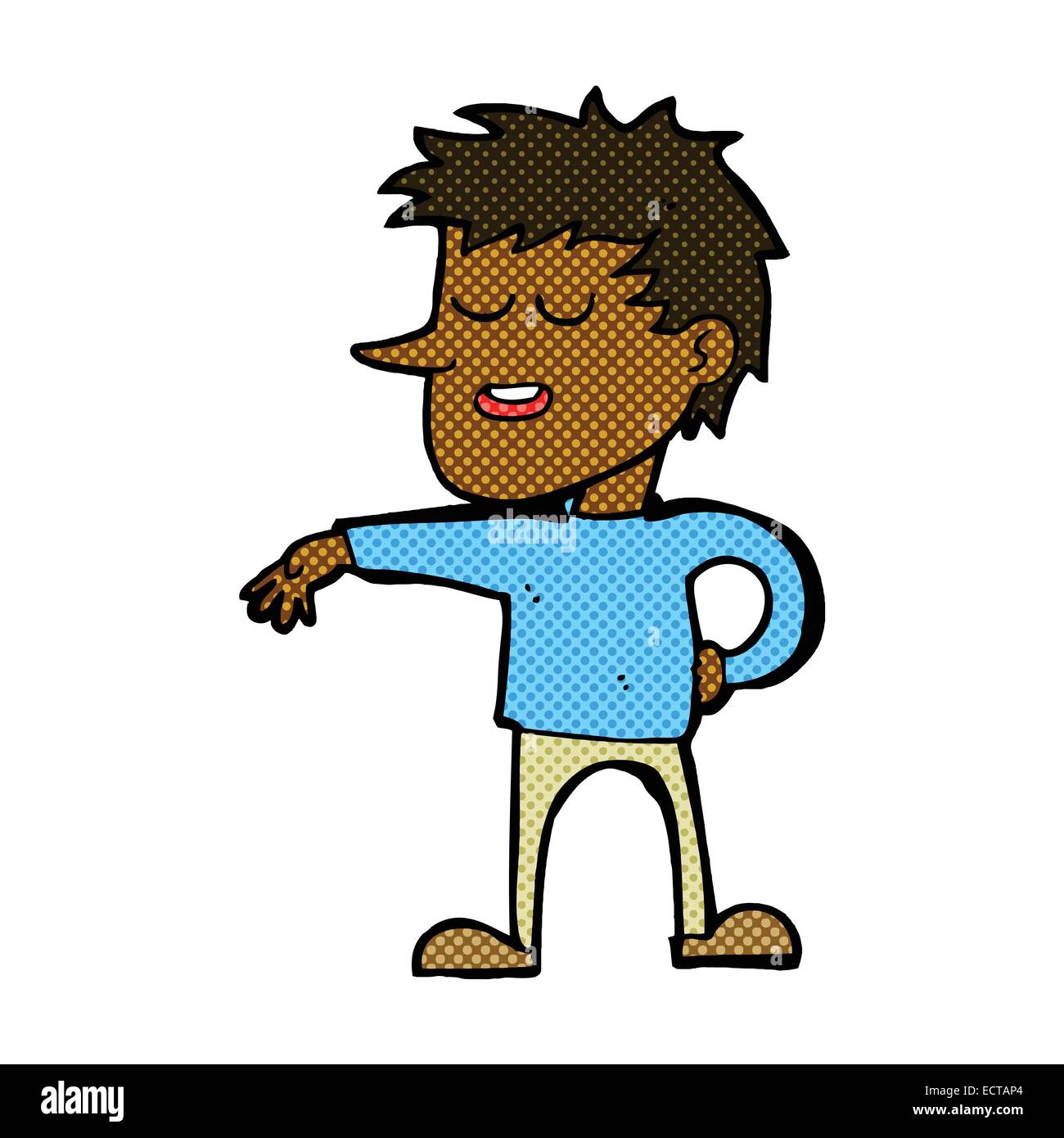 retro comic book style cartoon man making dismissive gesture Stock ...