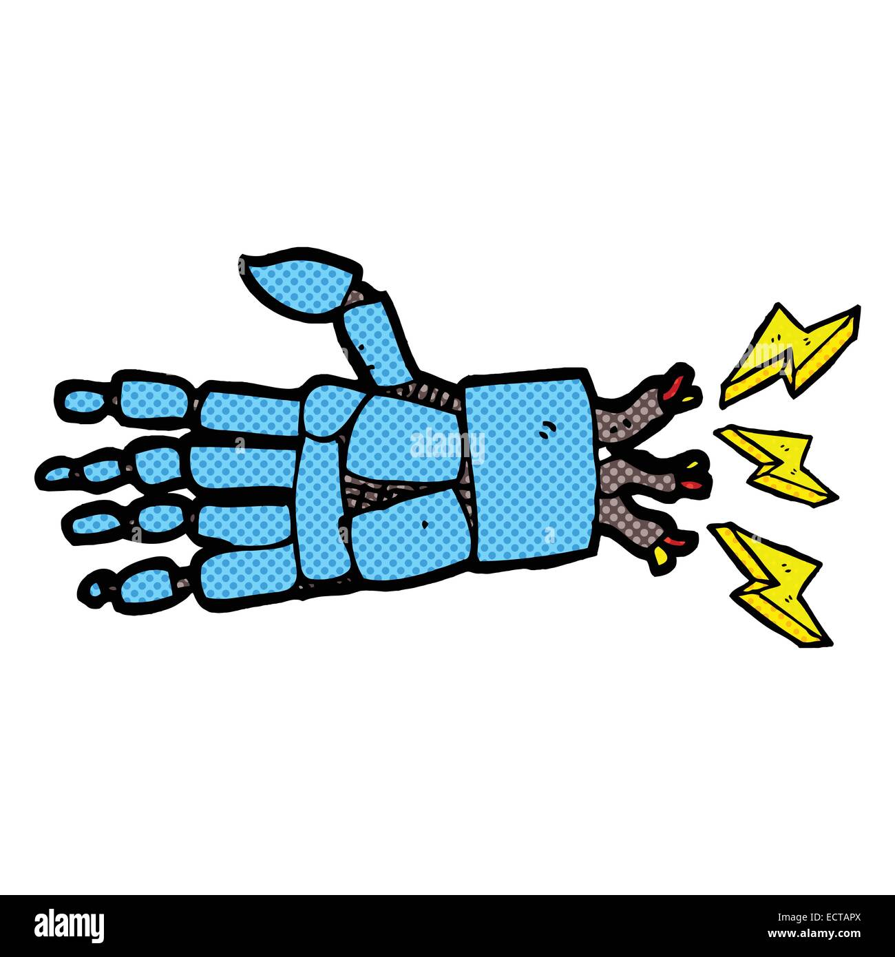 retro comic book style cartoon robot hand Stock Vector Image & Art - Alamy
